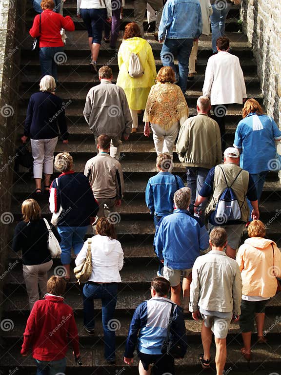 Tourists stock photo. Image of crowded, staircase, crowds - 1145138