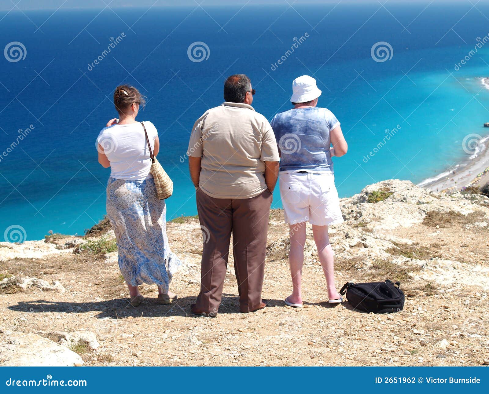 Tourists stock photo. Image of cliffs, water, ocean, blue - 2651962