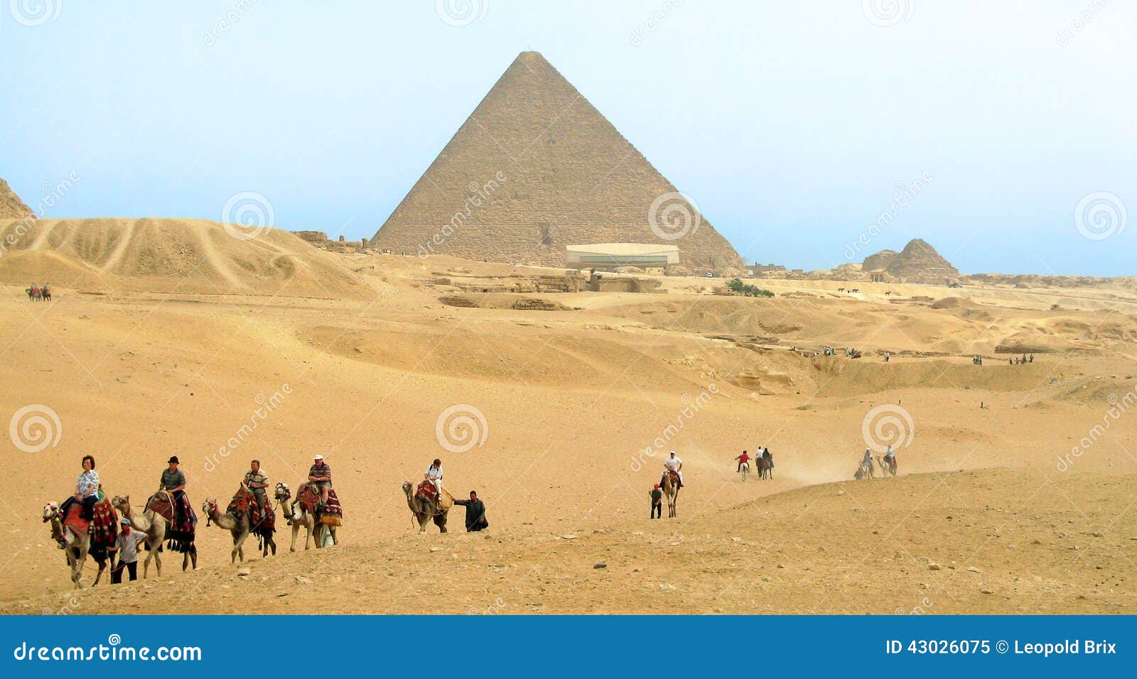 Tourists on Camels in Front of the Pyramid of Cheops Editorial Image ...