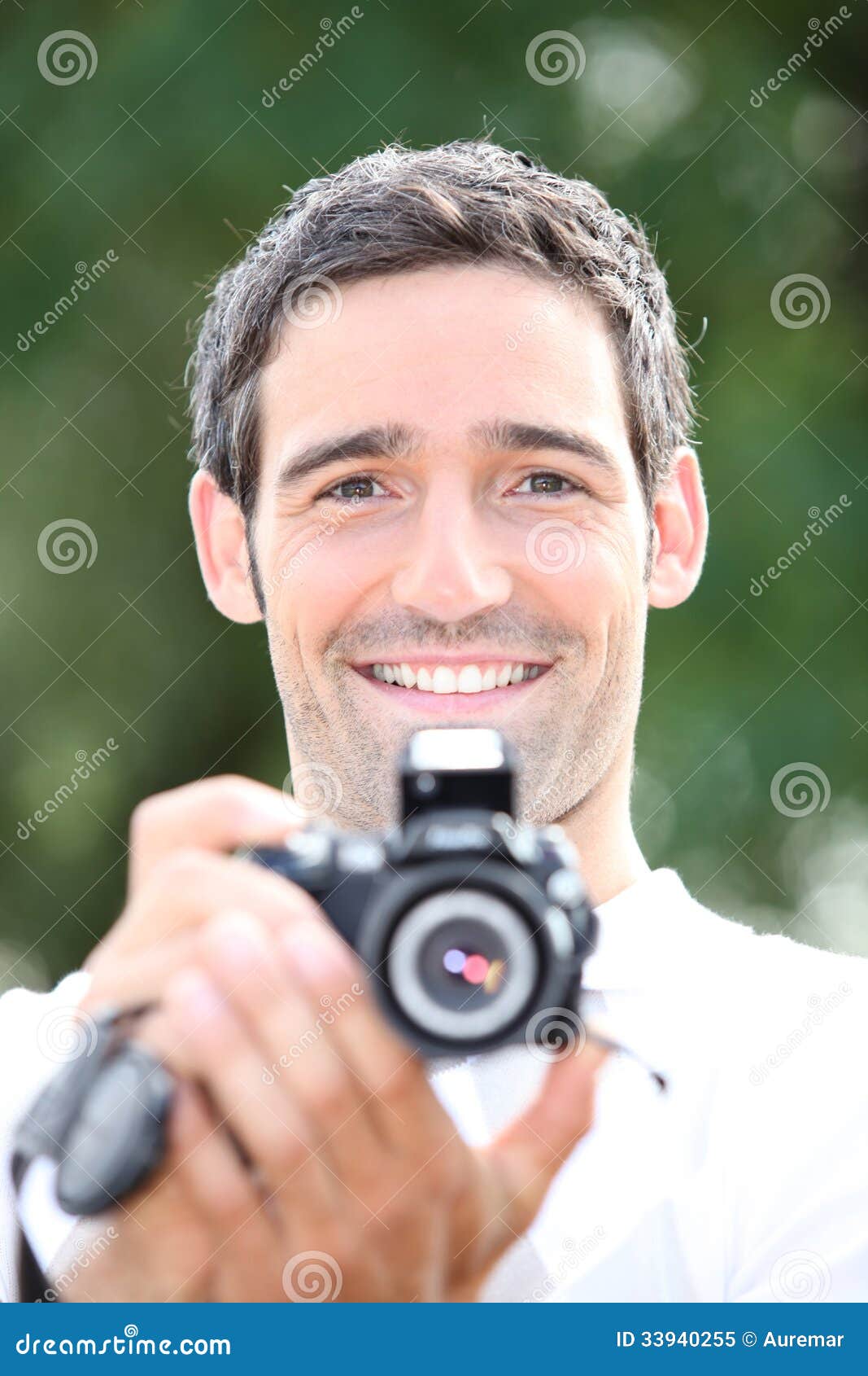 Tourists with camera stock image. Image of zoom, leisure - 33940255