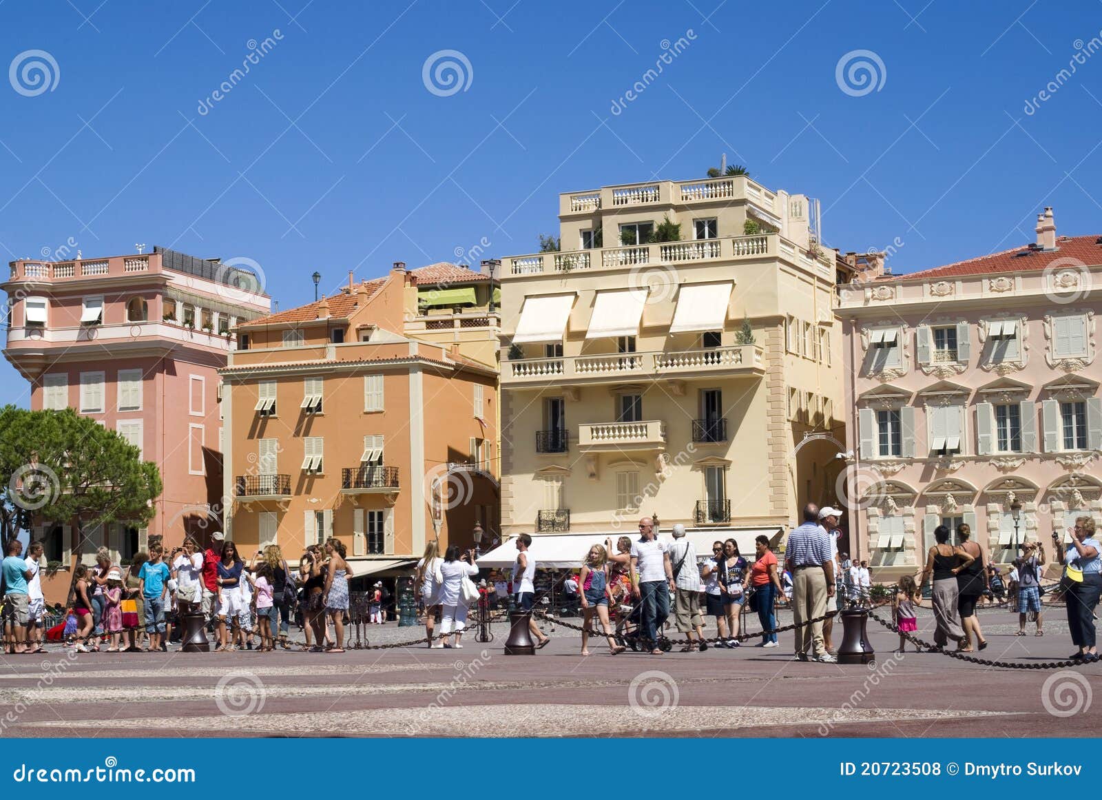 Tourists in Central Square in Monaco-Ville Editorial Stock Photo ...