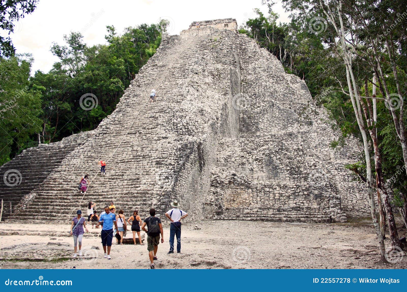 Tourists in Coba (Mexico) editorial stock photo. Image of peninsula ...