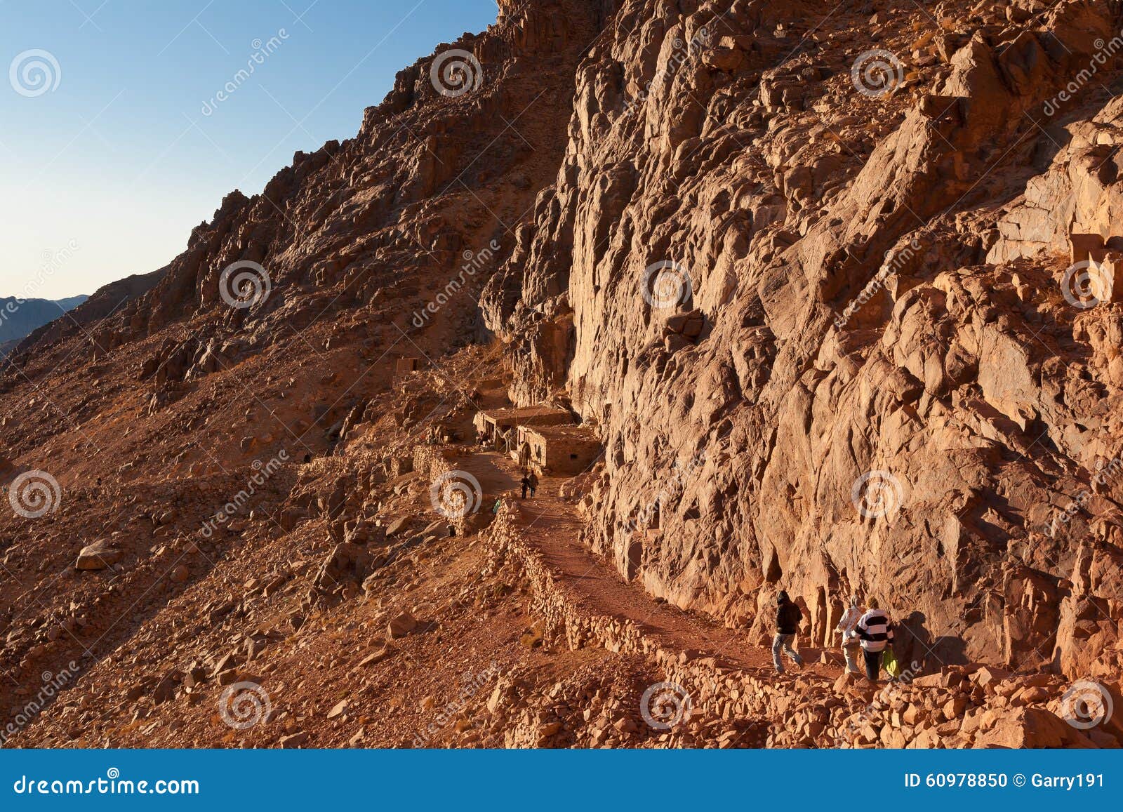Tourists Descend the Trail To Mount Moses, Stock Photo - Image of long ...
