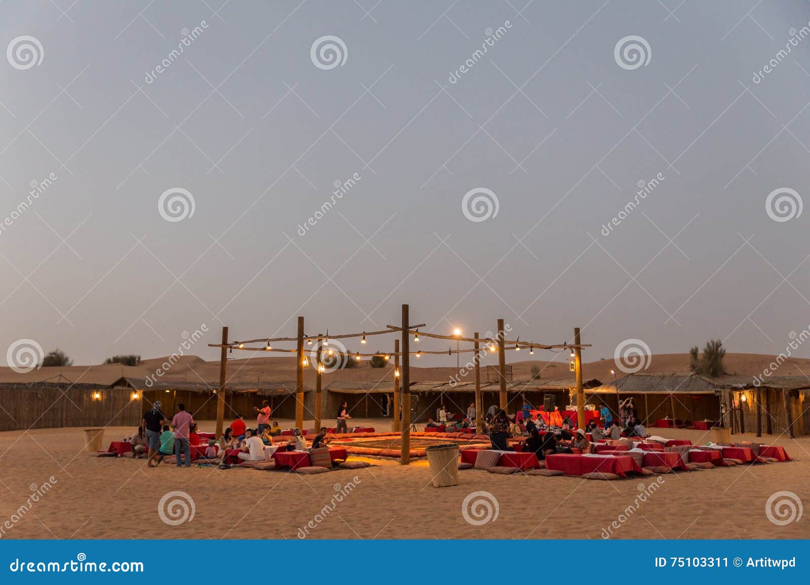Tourists Desert Camp for Experienced the Show in Desert at Dubai ...