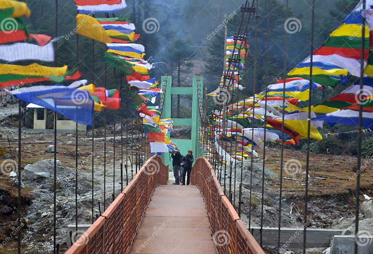 Tourists Enjoying Amid Colorful Prayer Flags Flutter Editorial ... Tourists Enjoying Amid Colorful Prayer Flags Flutter Editorial ...