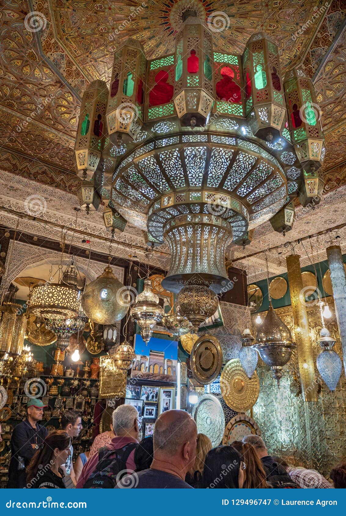 Tourists Explore Dazzling Objects in Fes Souk Editorial Photography ...