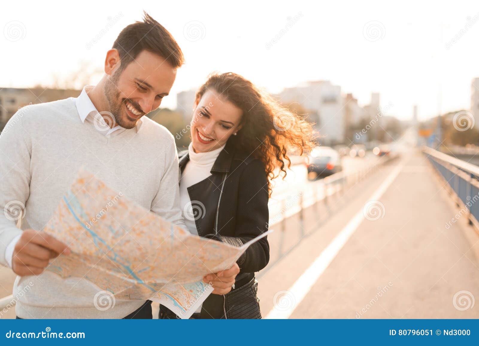 Tourists Exploring City by Map Stock Image - Image of pointing, city ...