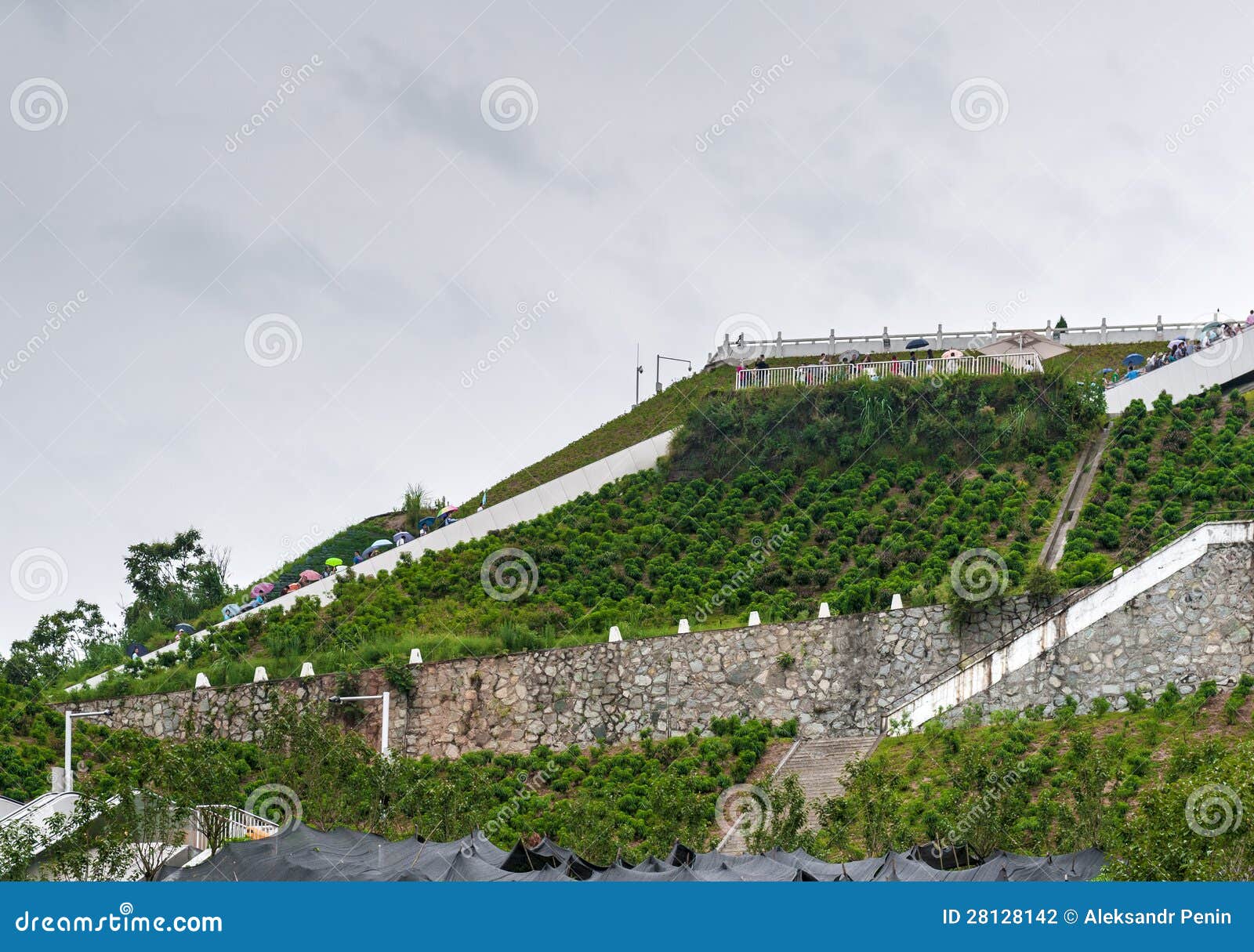Tourists Go Up Viewing Platform Three Gorges Dam Editorial Photography ...