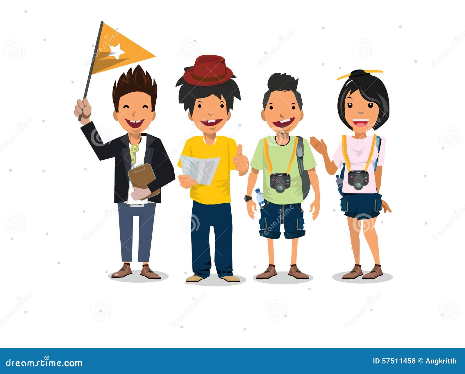 Tourist Guide Cartoon