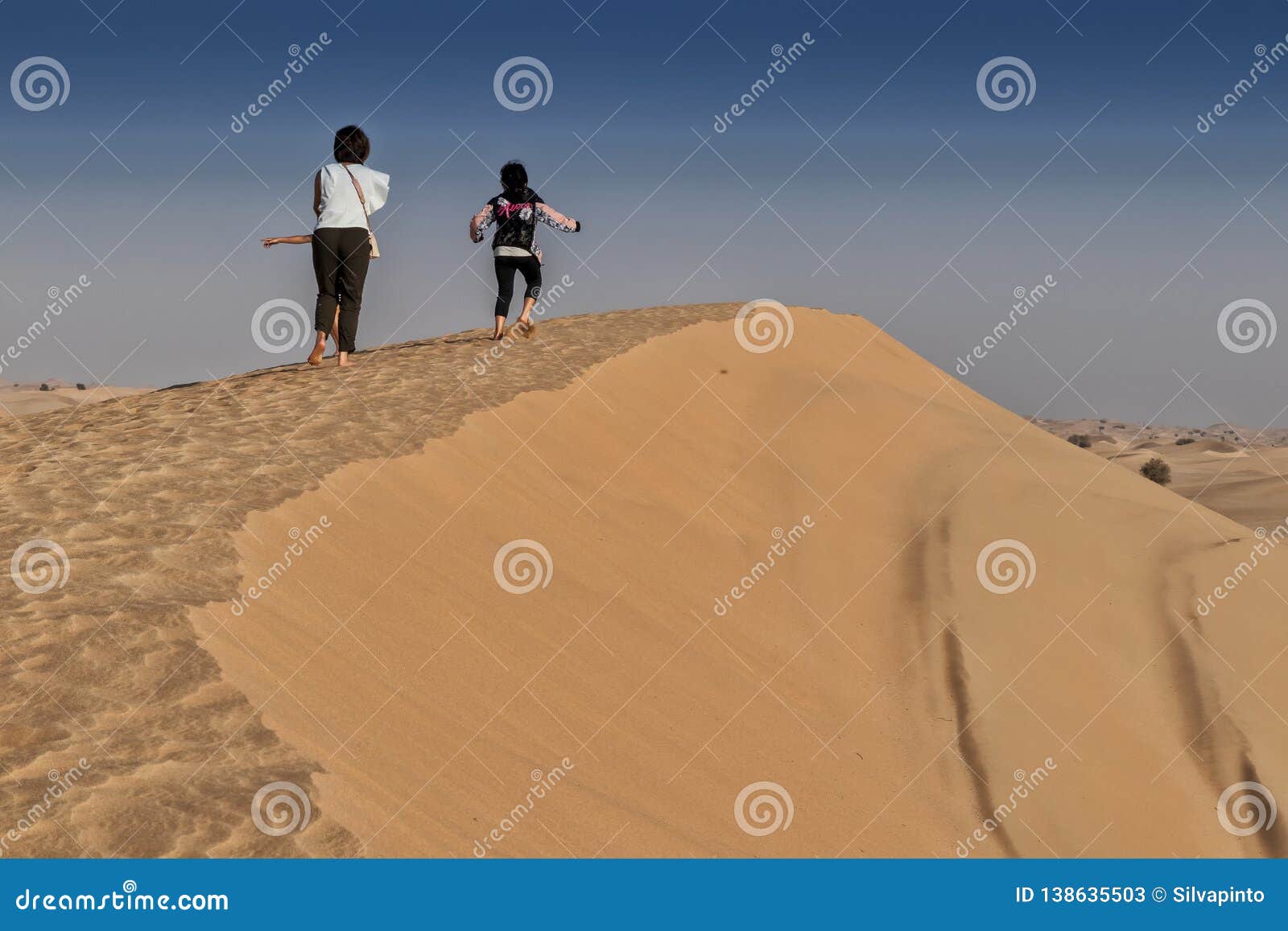 Tourists Having Fun in the Desert of Abu Dhabi. UAE Stock Image - Image ...