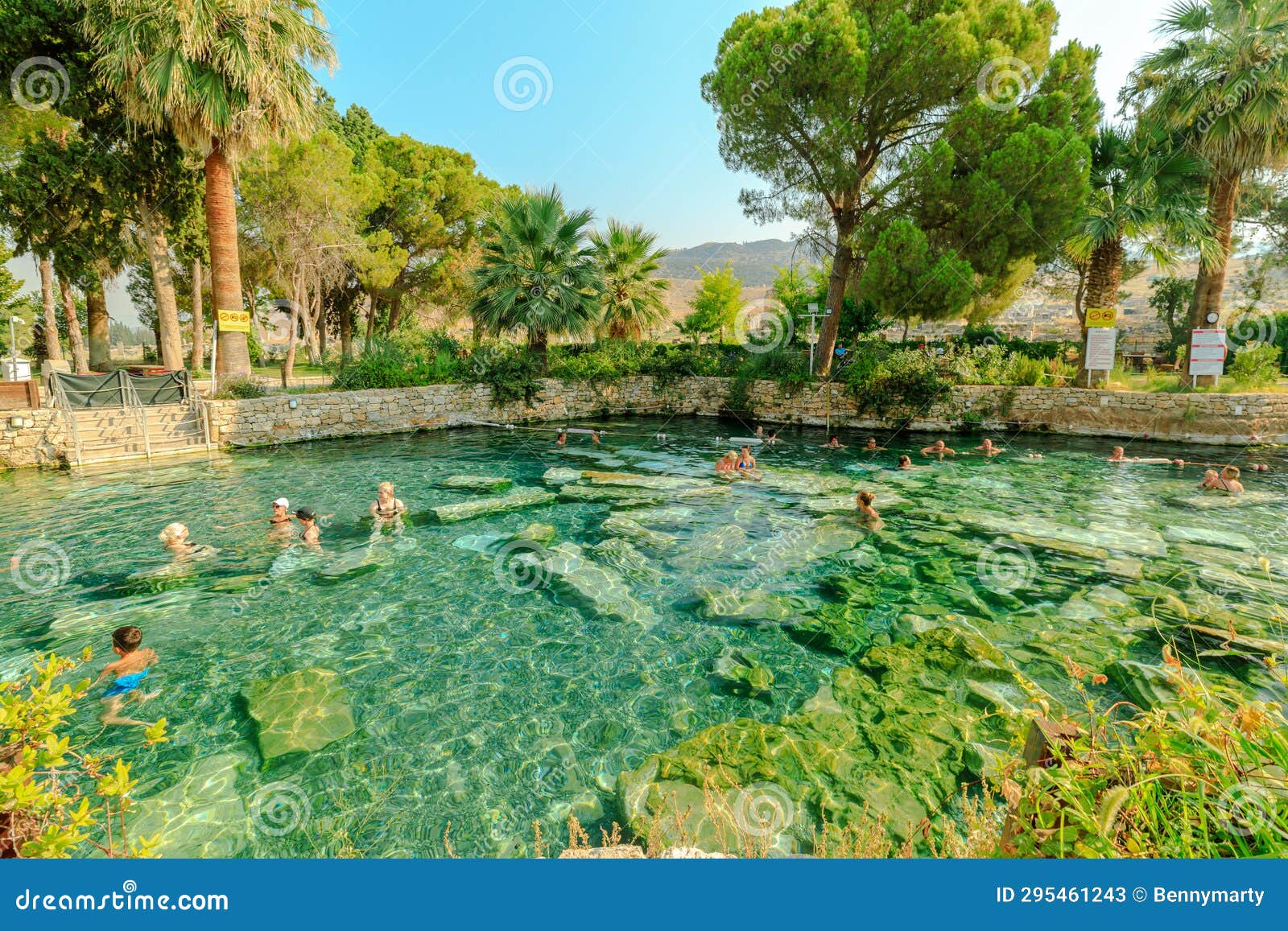 Tourists in Hierapolis Cleopatra Pools Turkey Editorial Stock Photo ...