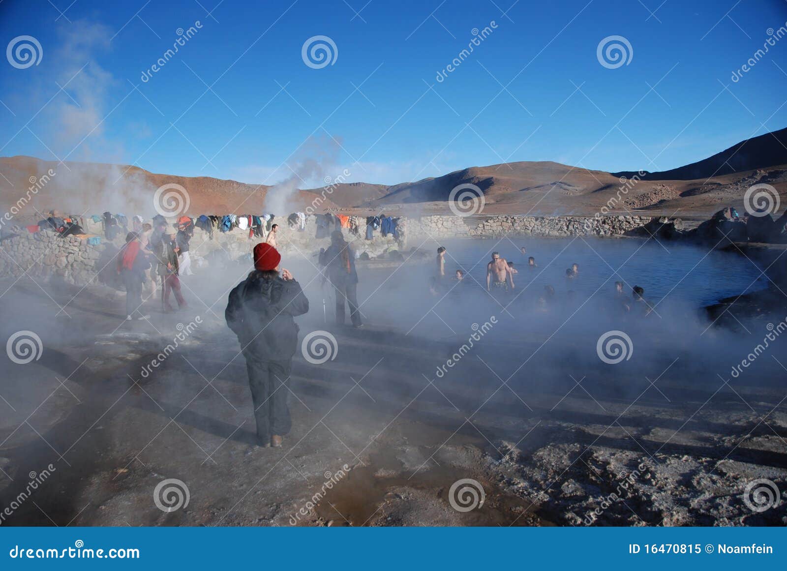 Tourists Inside Hot Springs Editorial Image - Image of boiling, bathing ...
