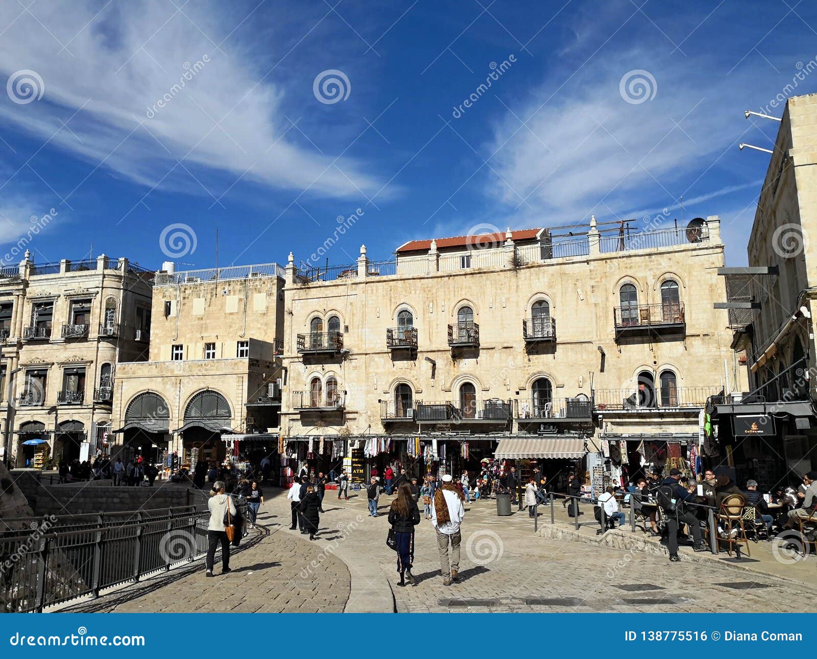 Jerusalem old city streets editorial photo. Image of road - 138775516