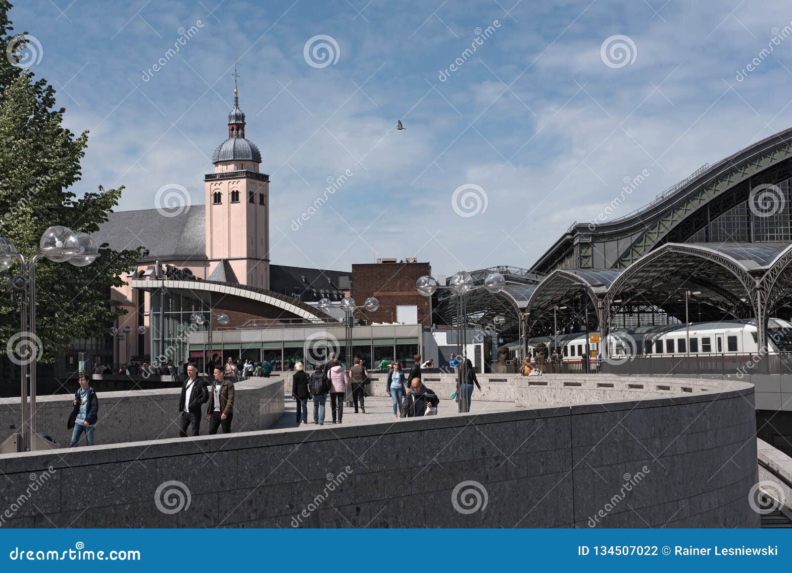 Tourists and Locals Walking in Front of the Main Train Station in ...