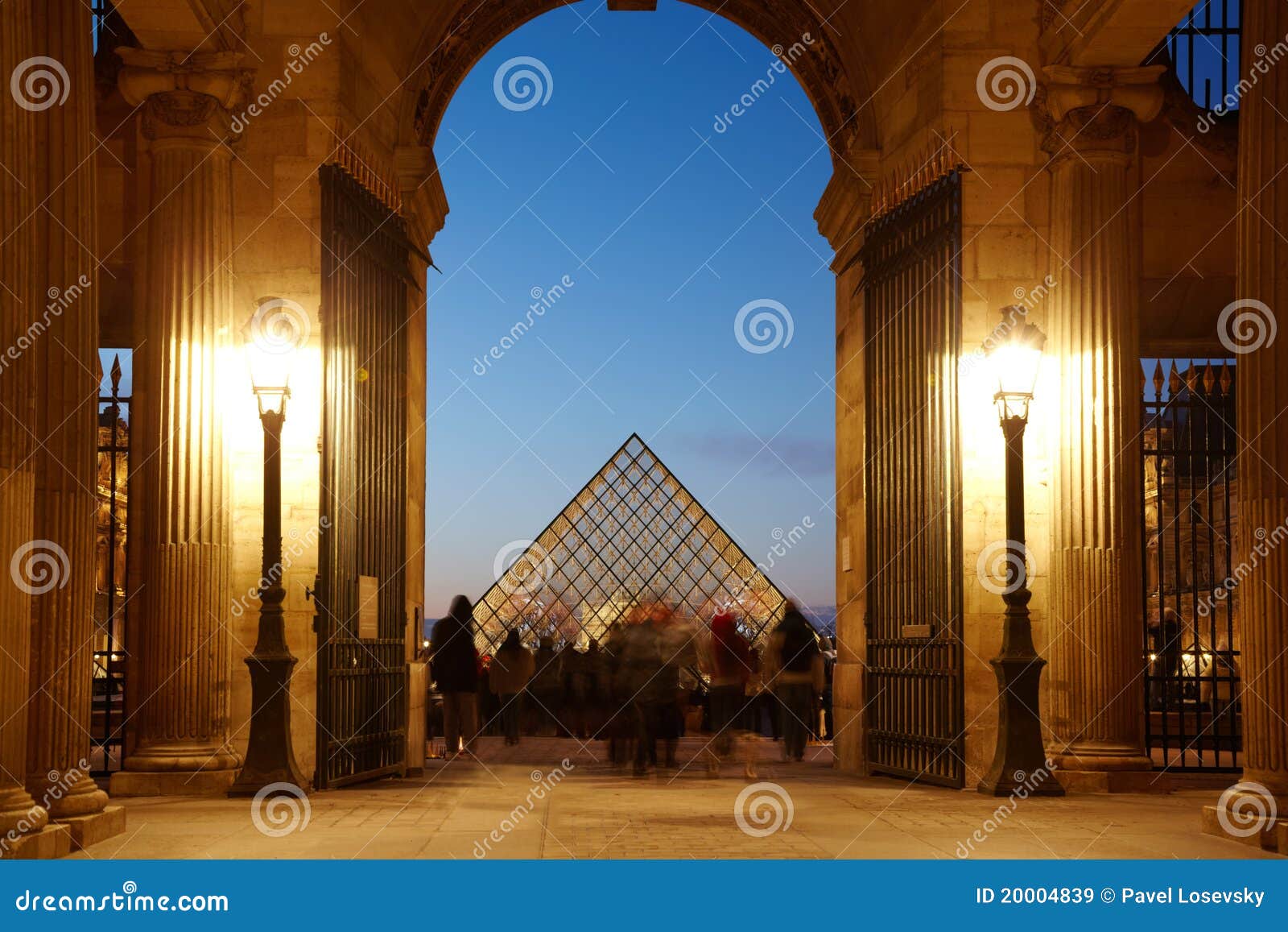 Tourists in Louvre Look Round Louvre Pyramid Editorial Stock Image ...