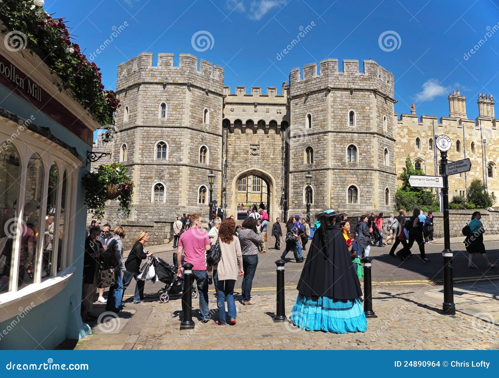 Tourists Outside Royal Windsor Castle in England Editorial Stock Image ...