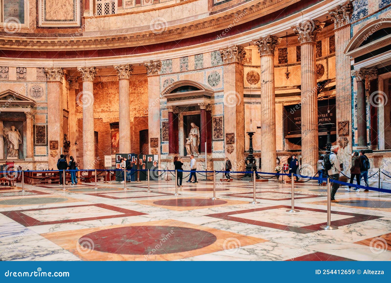 Tourists in Pantheon in Rome, Italy. Editorial Stock Image - Image of ...