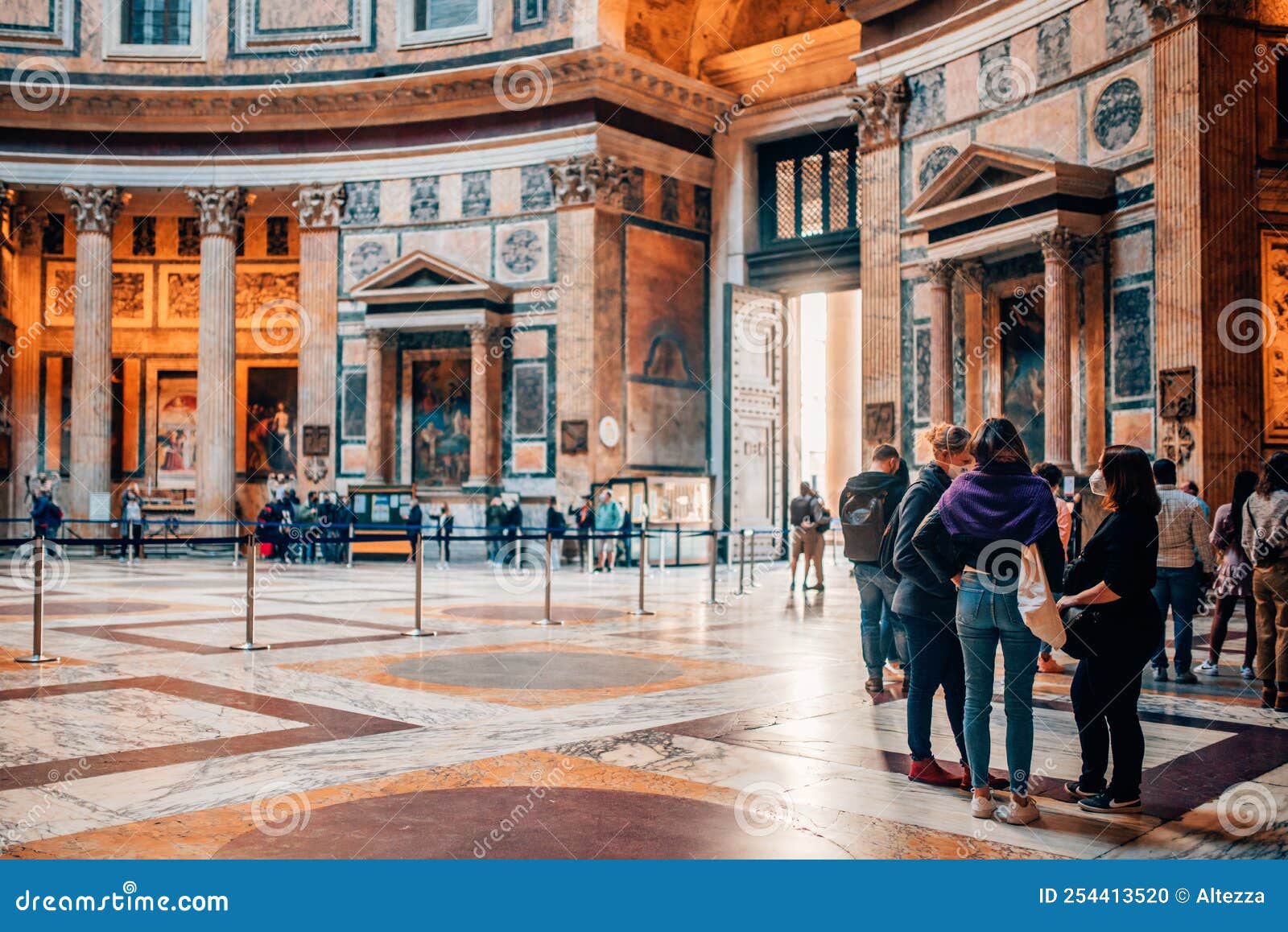 Tourists in Pantheon in Rome, Italy. Editorial Image - Image of ...