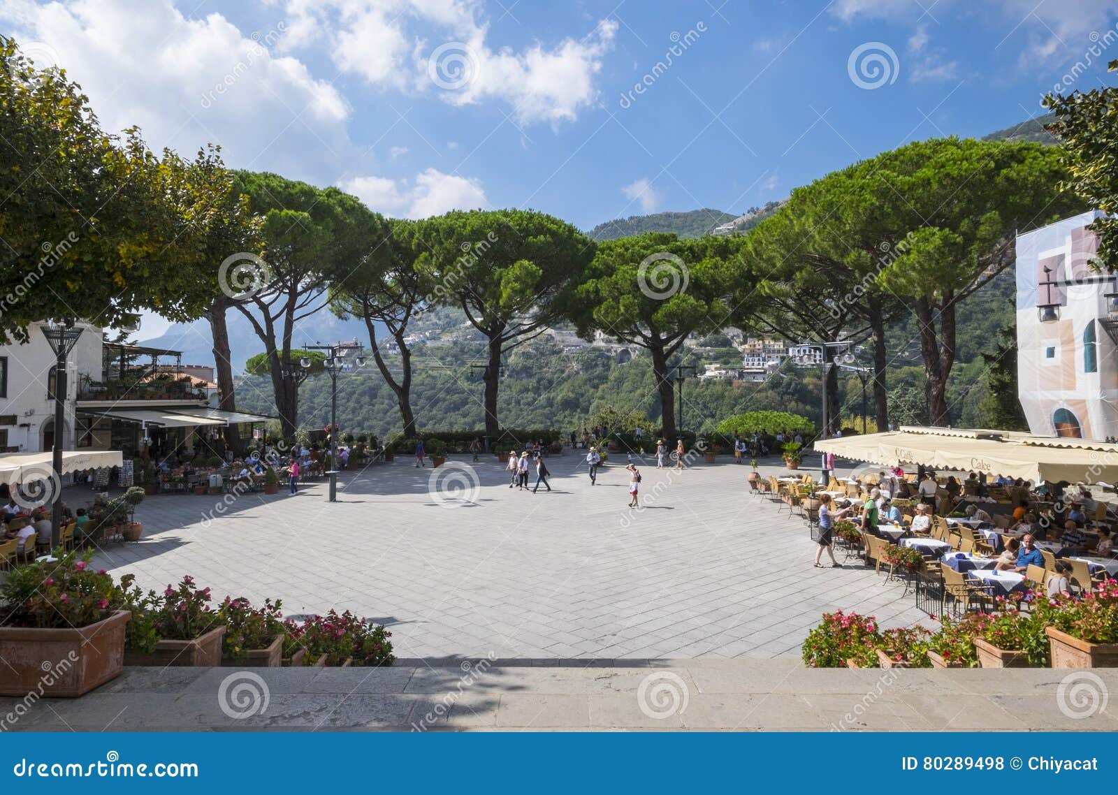 Tourists in Ravello`s Main Square Editorial Stock Photo - Image of ...