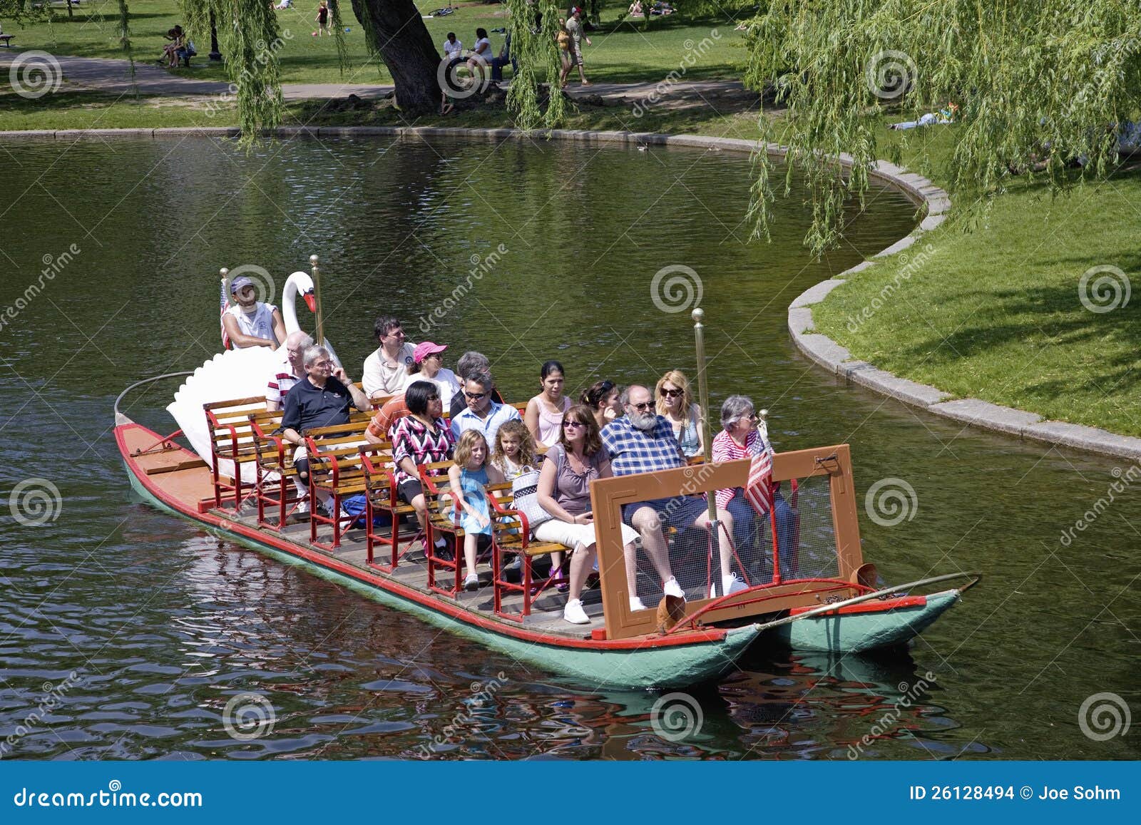 Tourists Riding the Swan Boats Editorial Stock Image - Image of tourist ...