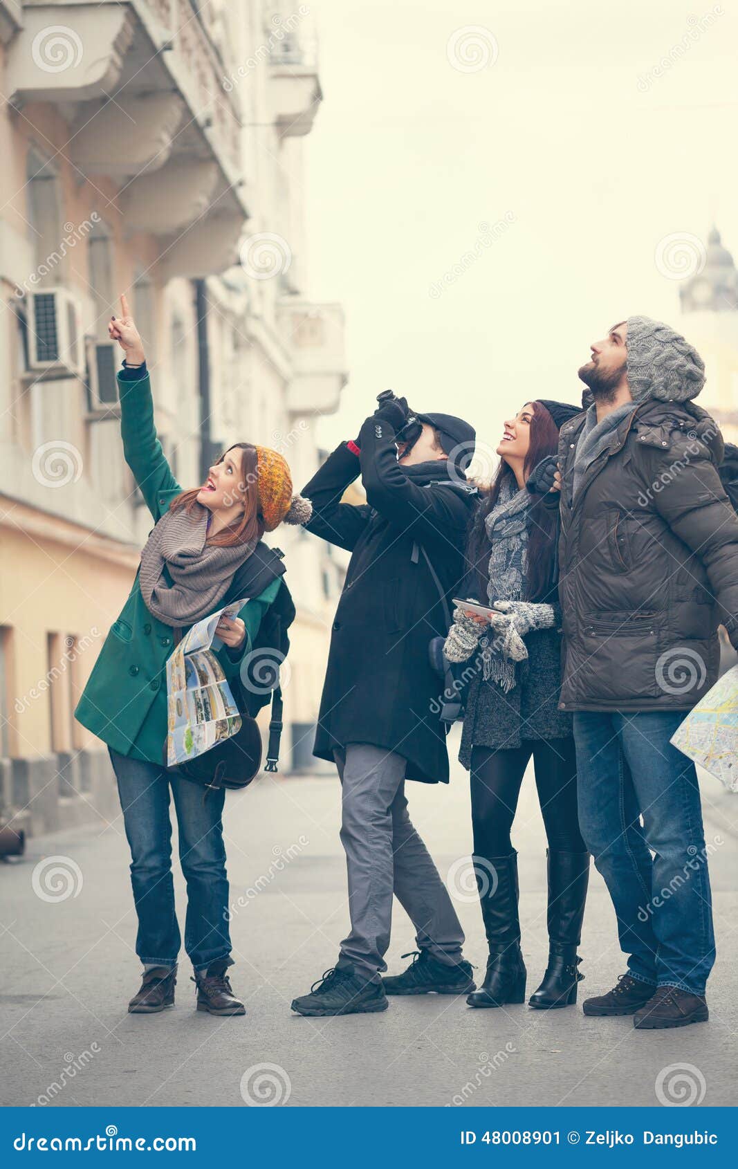 Tourists Sightseeing City stock image. Image of camera - 48008901