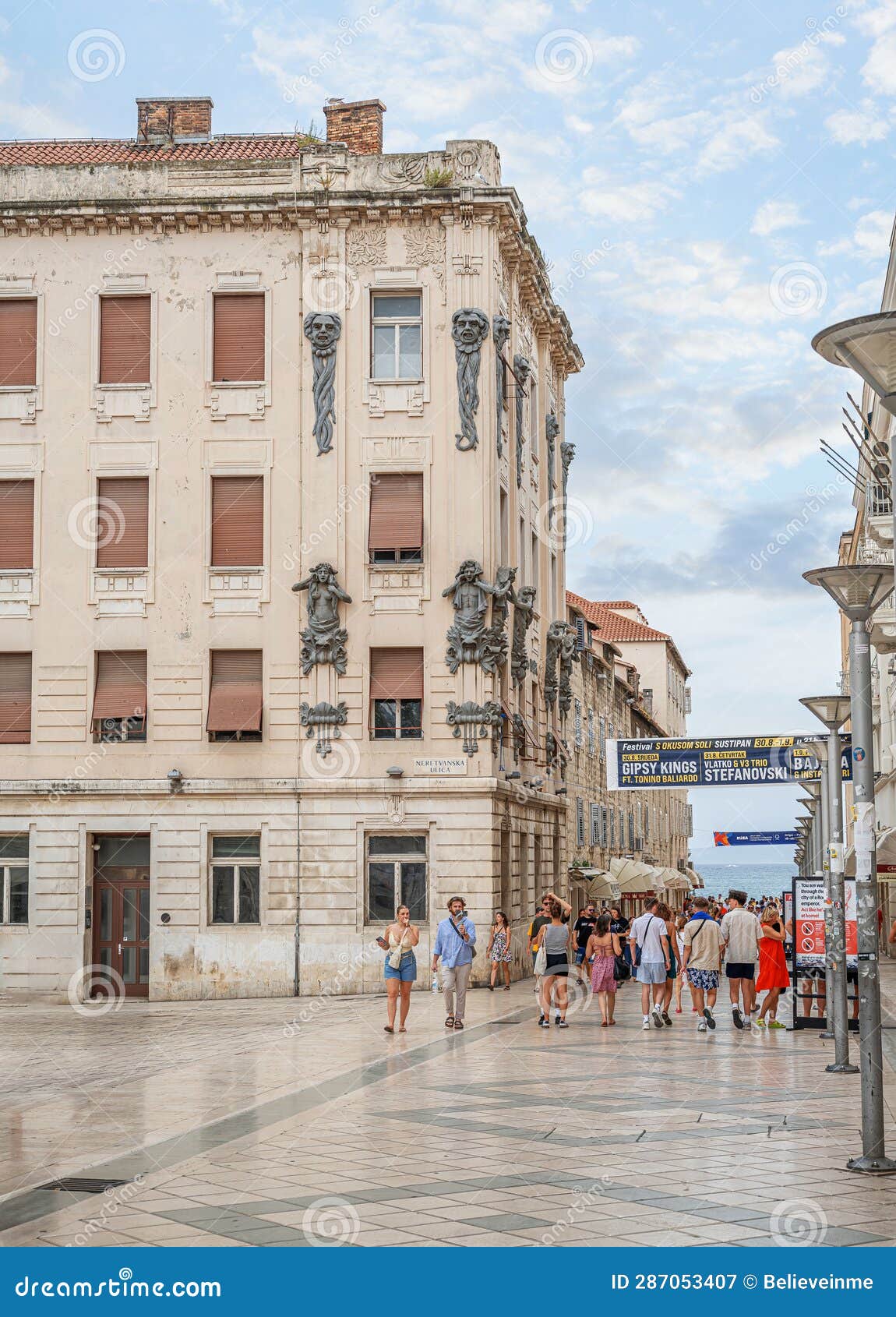Tourists on the Streets of Split Editorial Photography - Image of ...