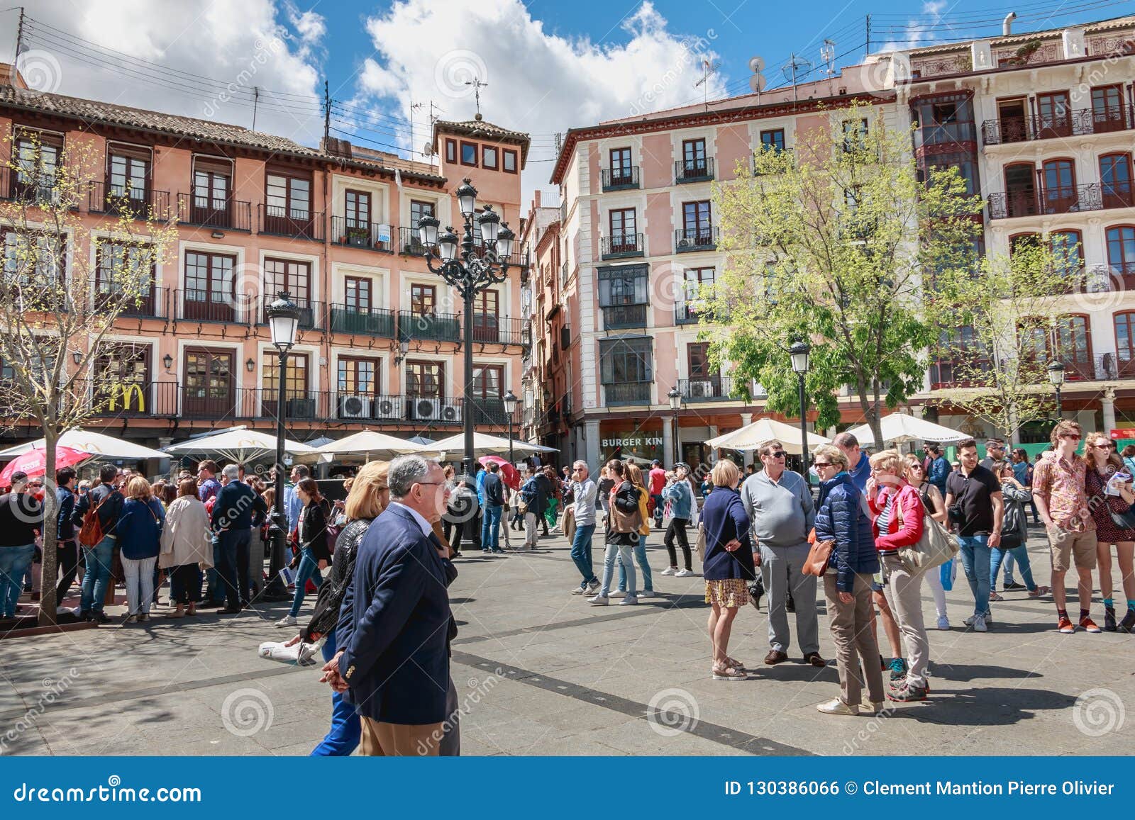 Tourists Strolling Quietly on the Main Square of Toledo Editorial Photo ...