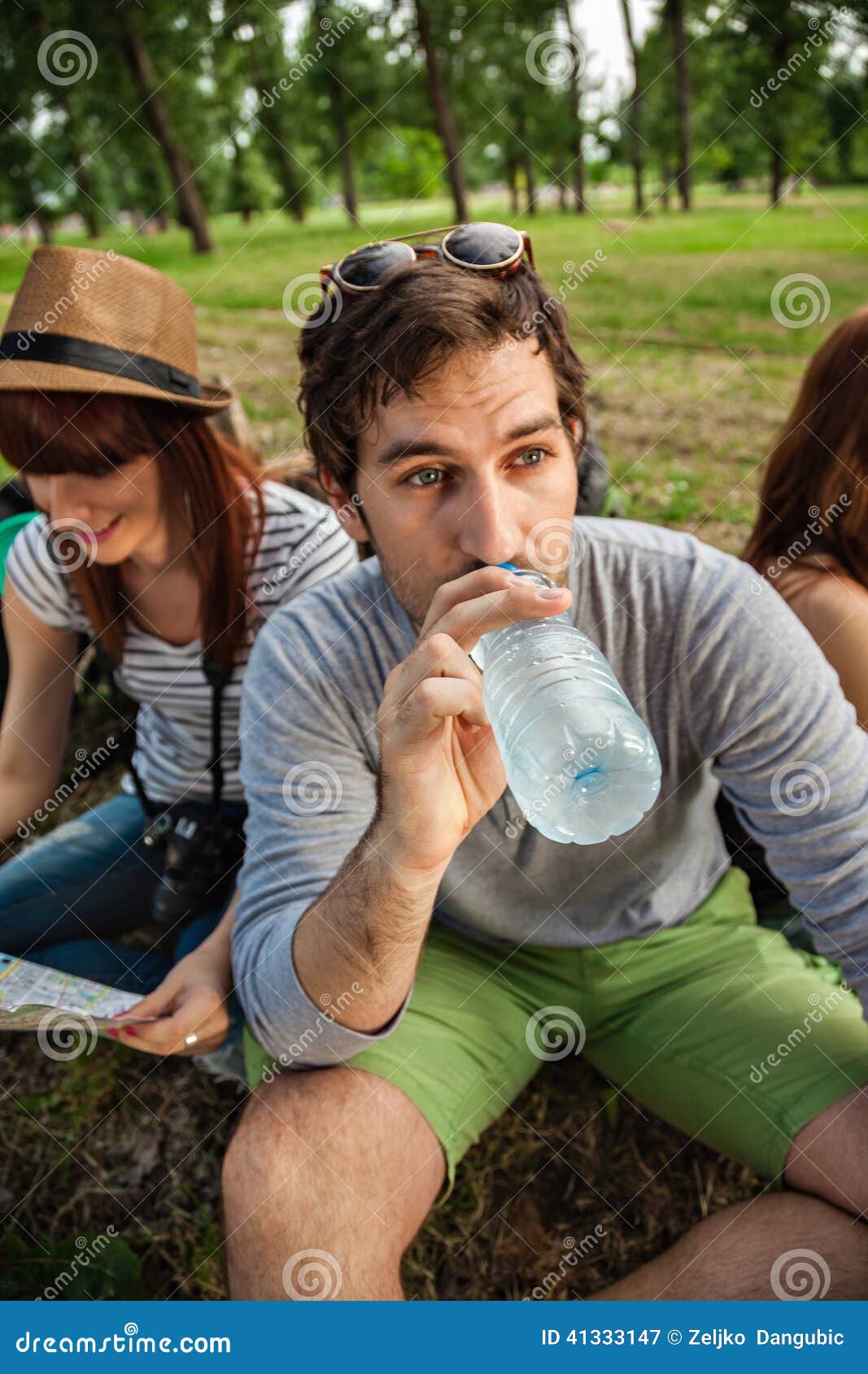 Tourists Taking a Rest stock image. Image of rest, forest - 41333147