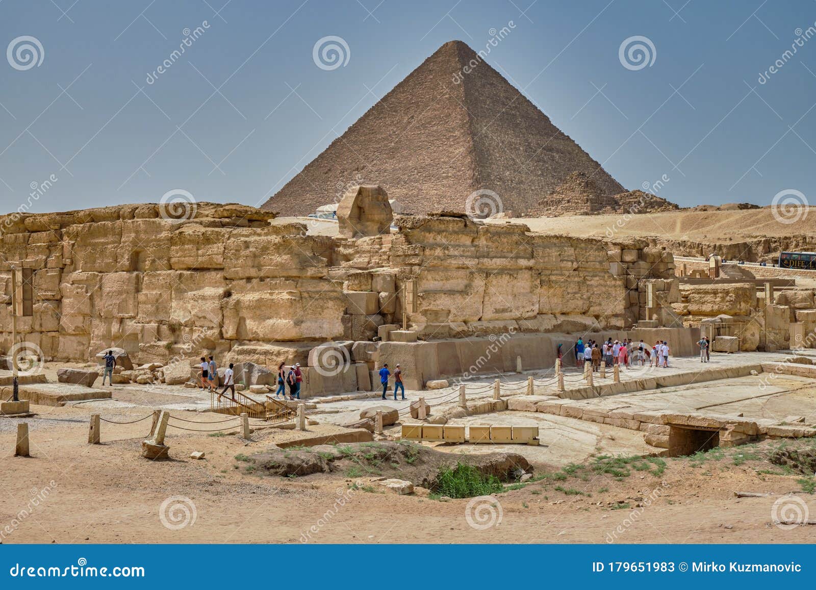 Giza Plateau with the Great Sphinx and the Giza Pyramid Complex ...