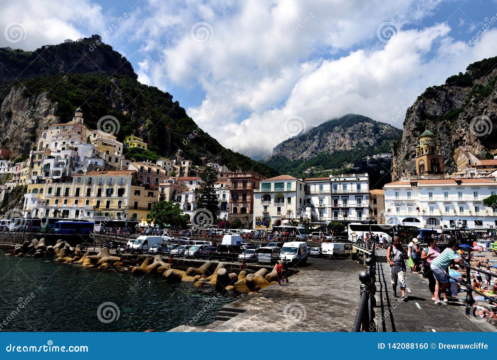 Tourists Visiting the Harbour of Amalfi Editorial Image - Image of ...