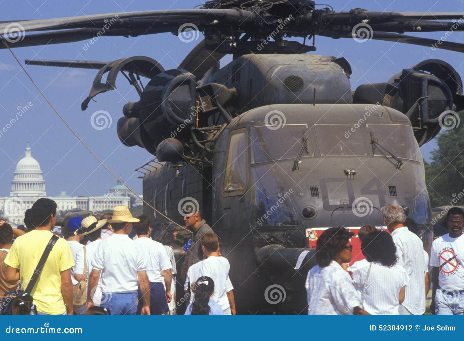 Tourists Visiting Military Helicopter on Display, Washington, D.C ...