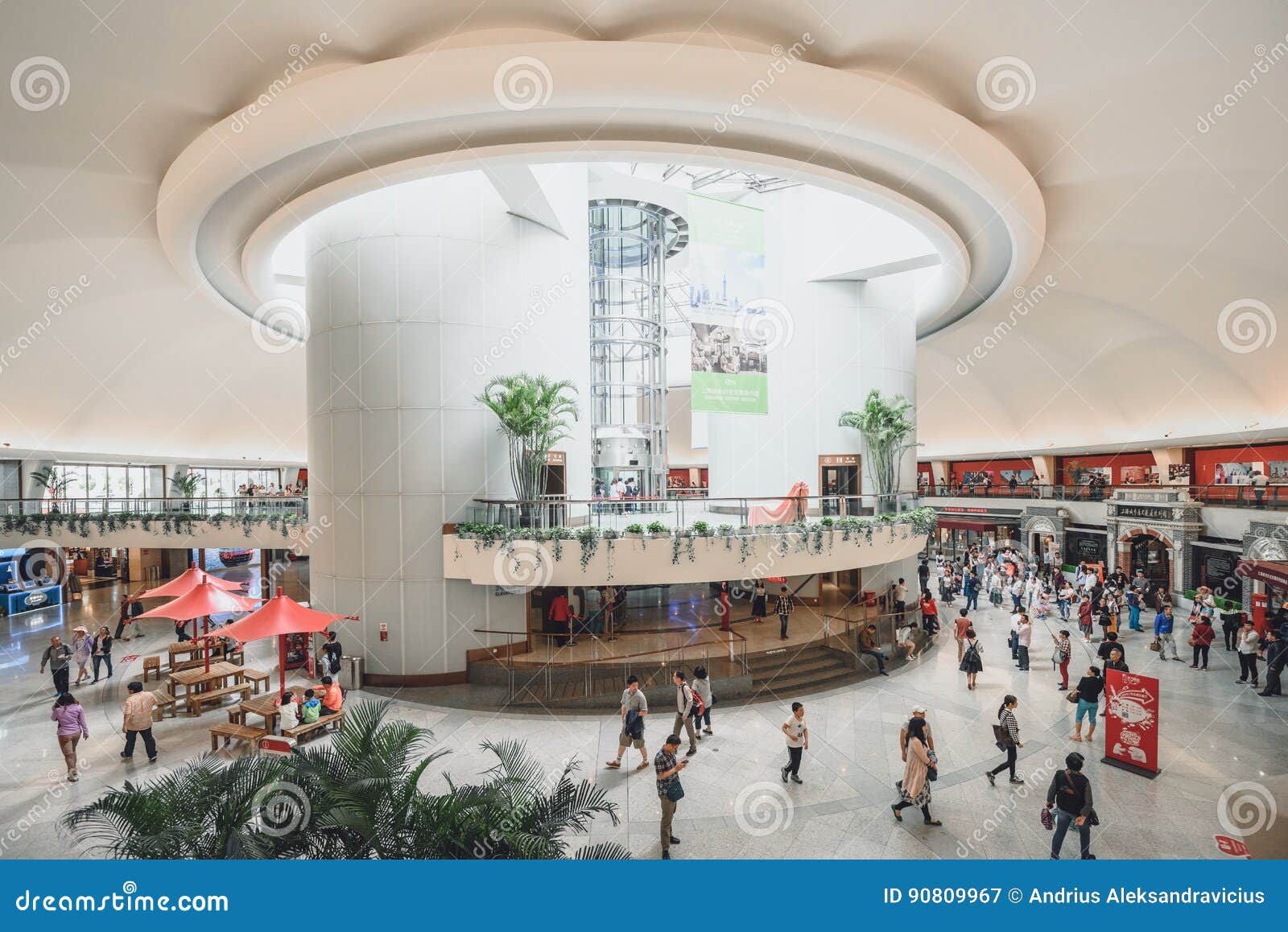Inside Oriental Pearl Tower