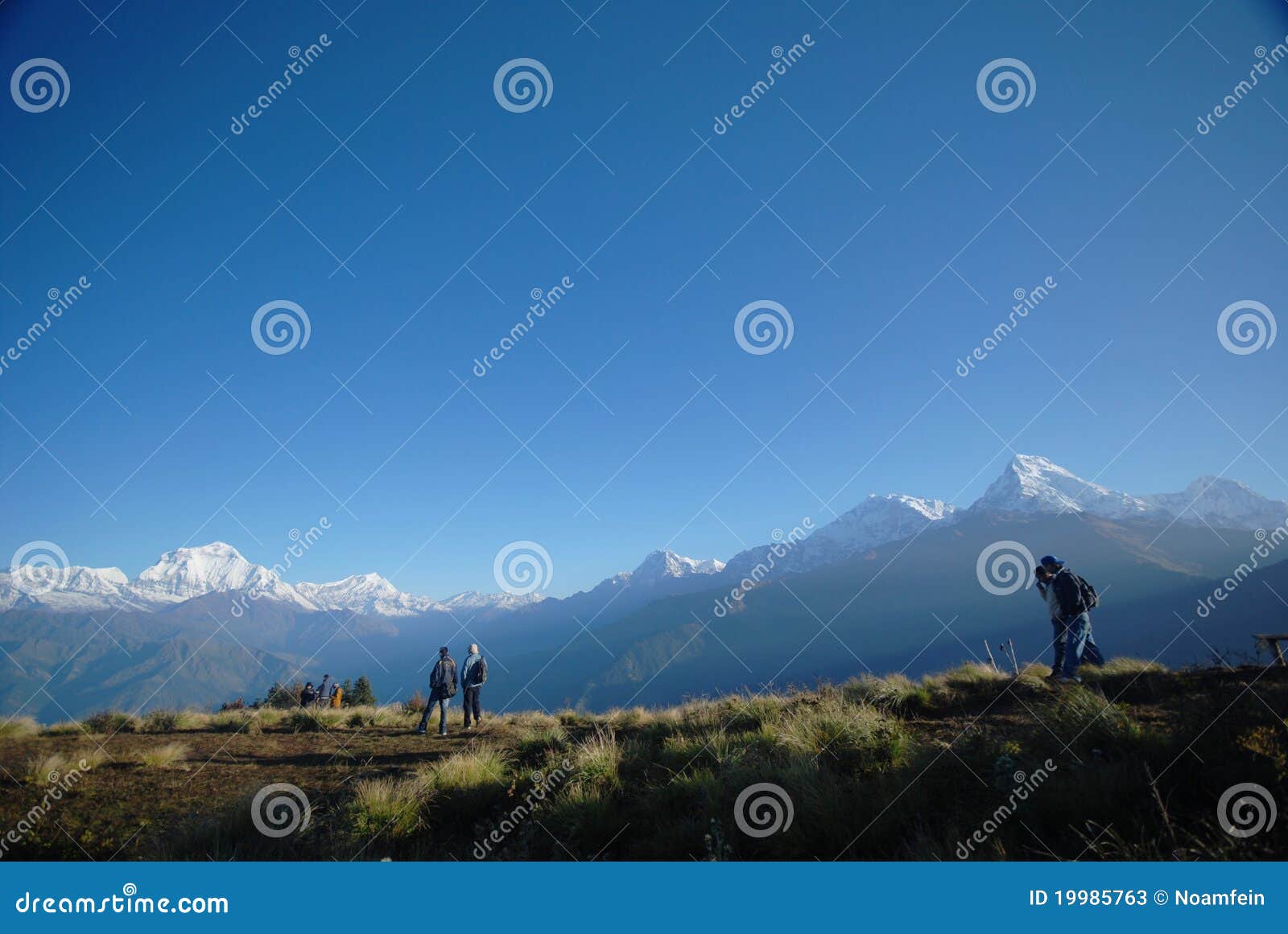 Tourists Watching Snowy Mountains Editorial Stock Photo - Image of ...