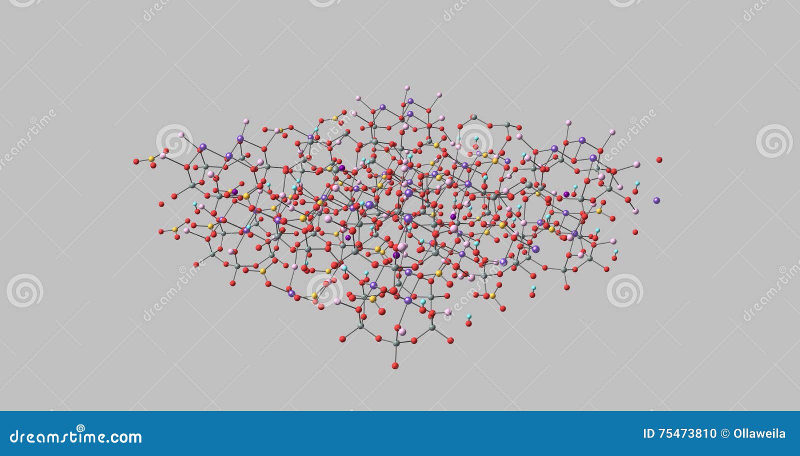 Tourmaline Molecular Structure Isolated on Grey Stock Illustration ...