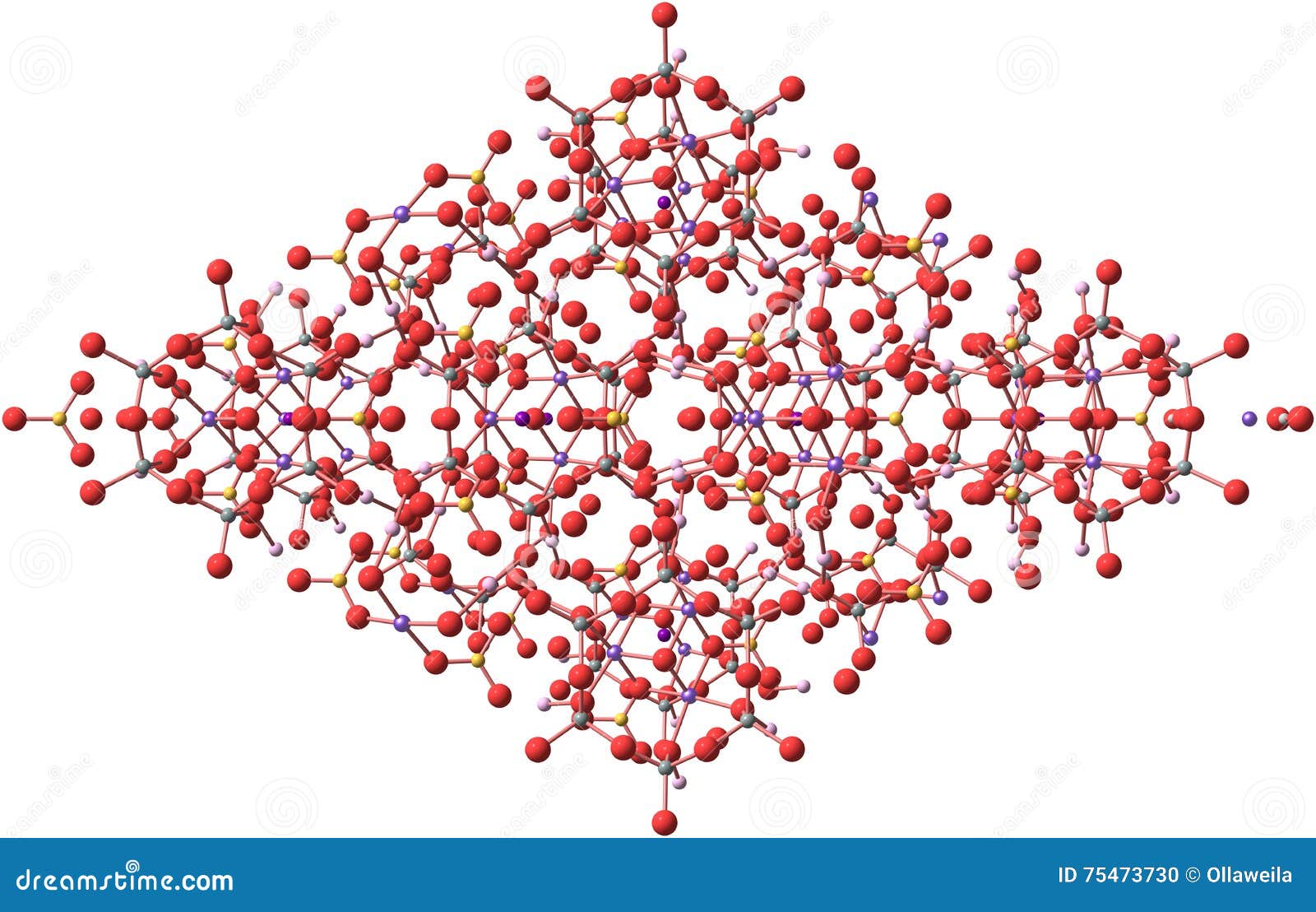 Tourmaline Molecular Structure Isolated on White Stock Illustration ...