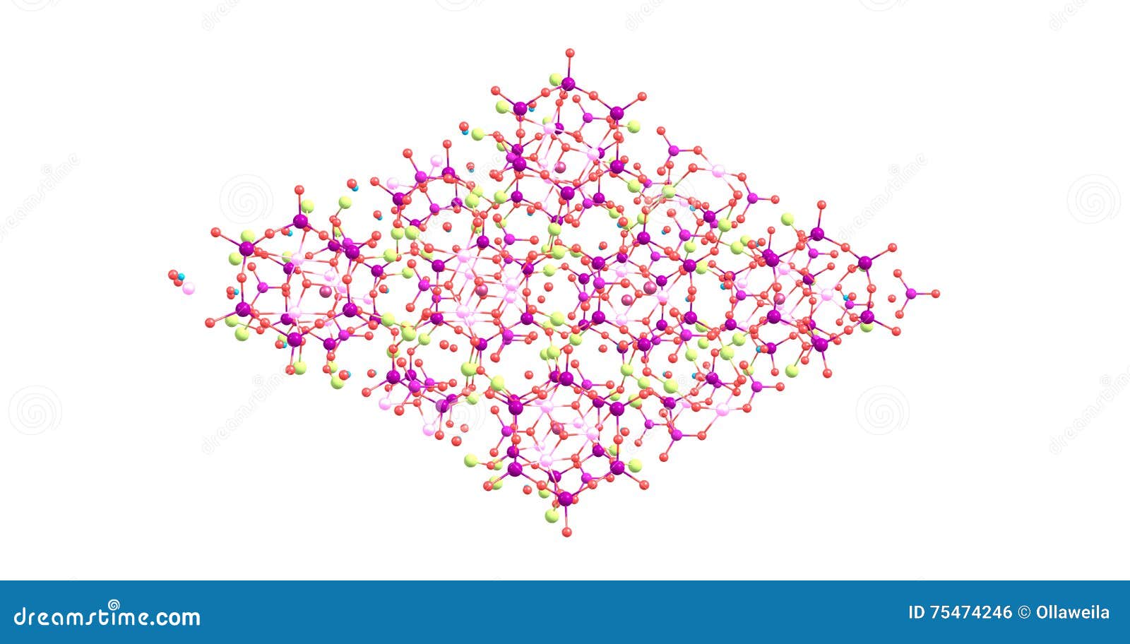 Tourmaline Molecular Structure Isolated on White Stock Illustration ...