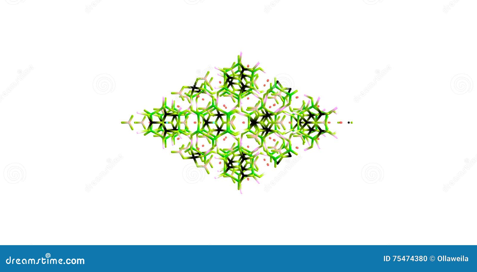 Tourmaline Molecular Structure Isolated on White Stock Illustration ...