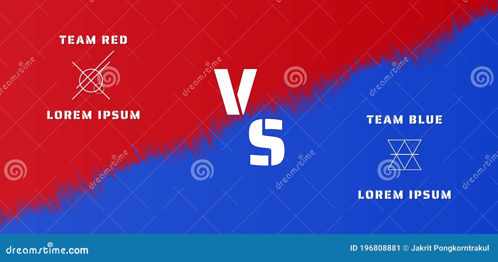 VS, Versus, Blue And Red Design. Comic Book Cartoon Background. Vector ...