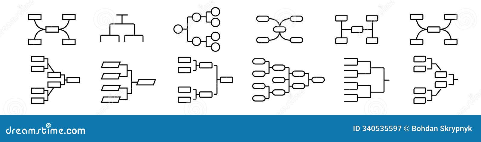 Tournament Chart Structure in Minimalistic Style. Sport Leadership ...
