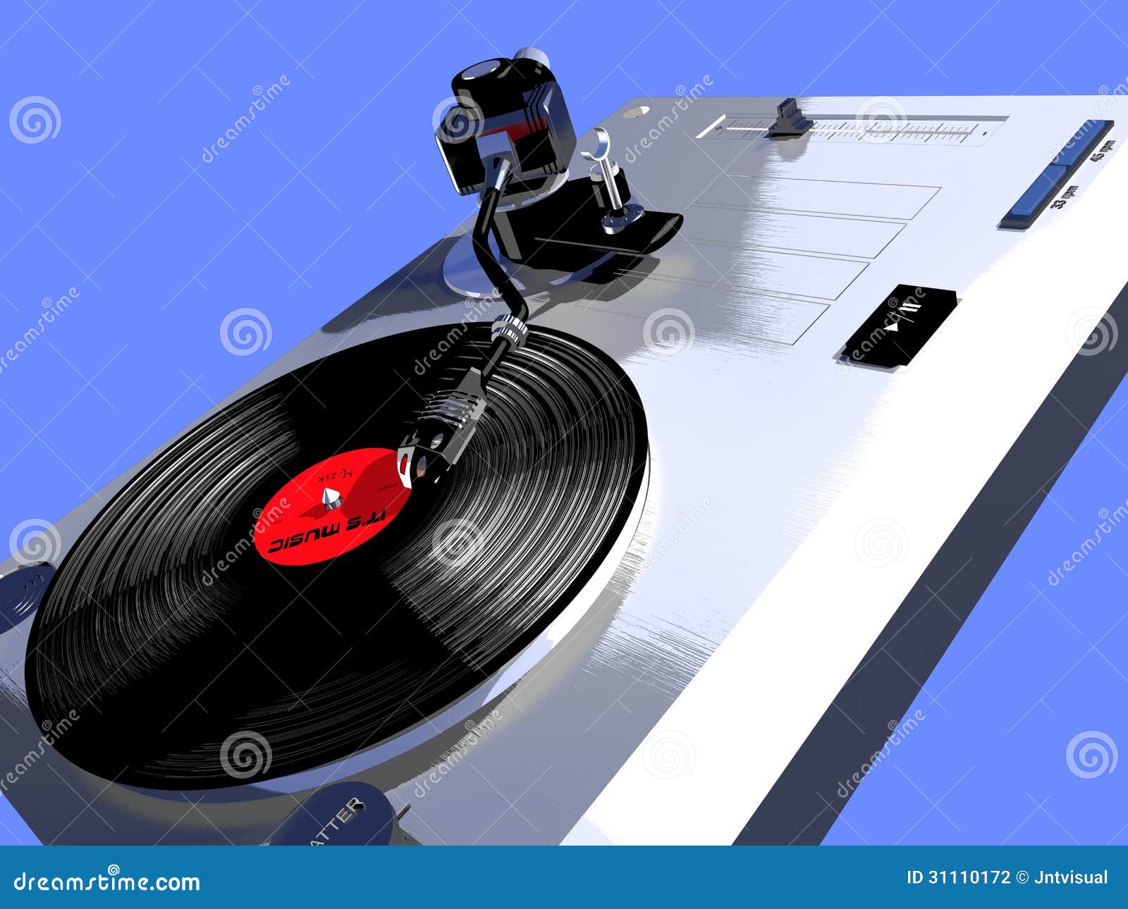 Tourne-disque Avec Du Vinyle De Rotation Illustration Stock ...