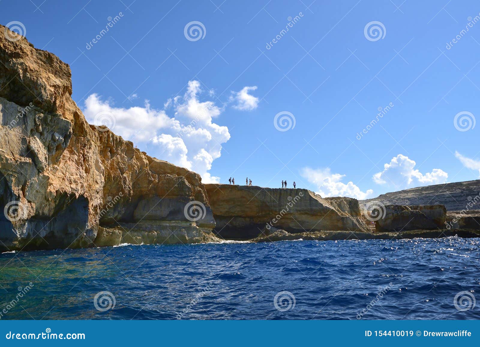 Toursits on the Gozo Cliffs Editorial Stock Image - Image of vacations ...