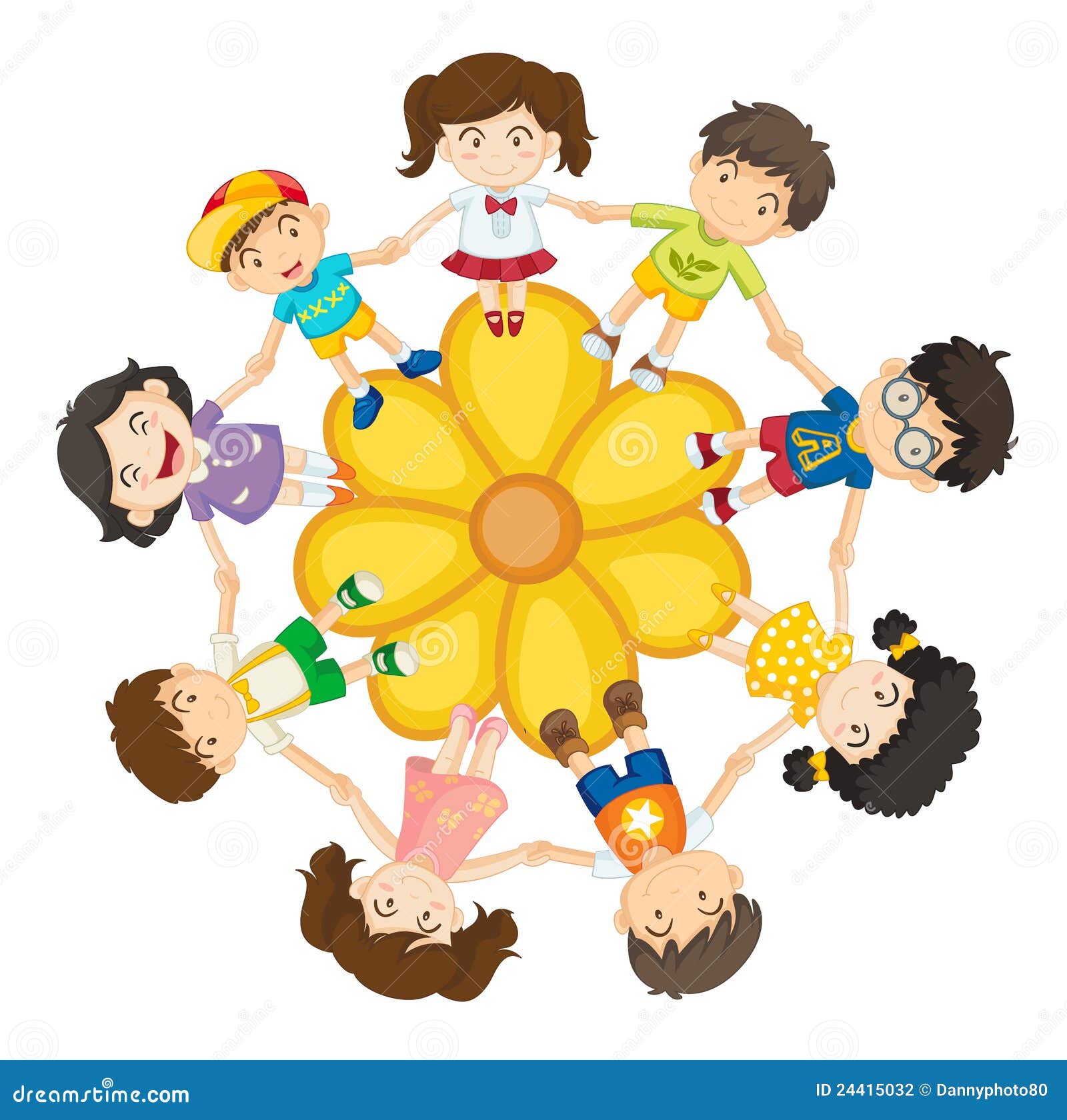 Tous ensemble illustration de vecteur. Illustration du enfants - 24415032