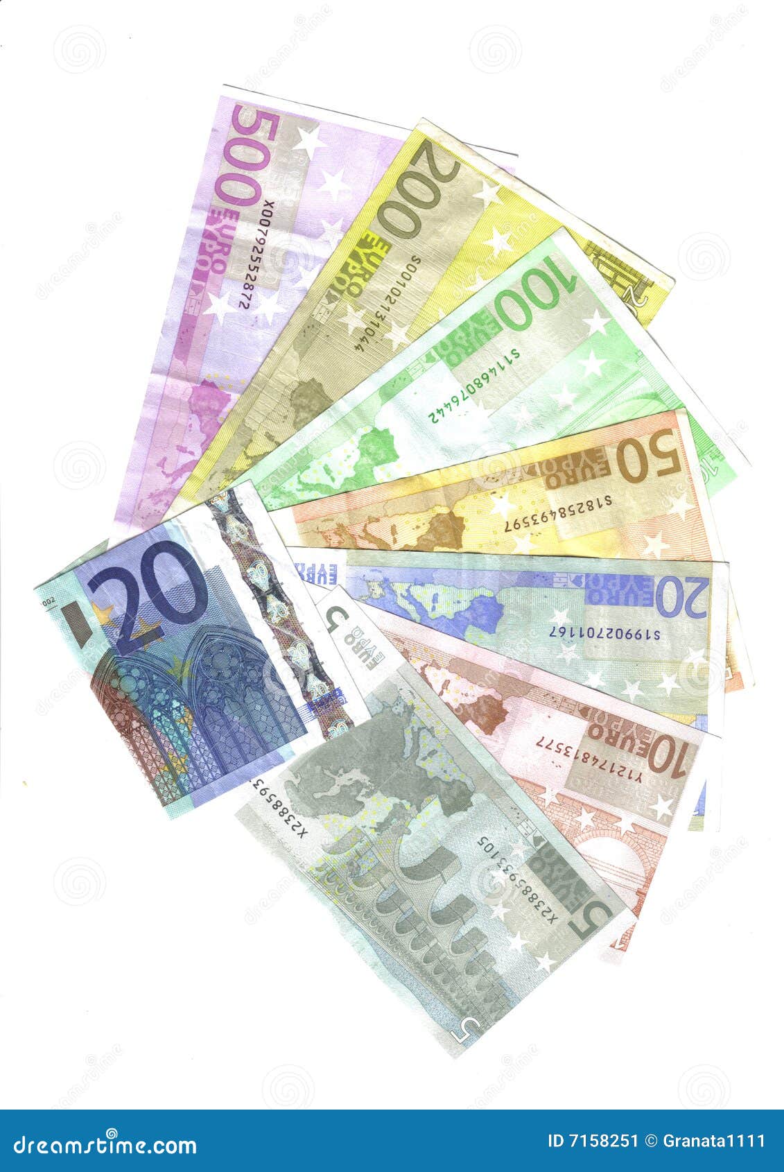 Tous Les Billets De Banque Euro Image stock - Image du euro, intérêt ...