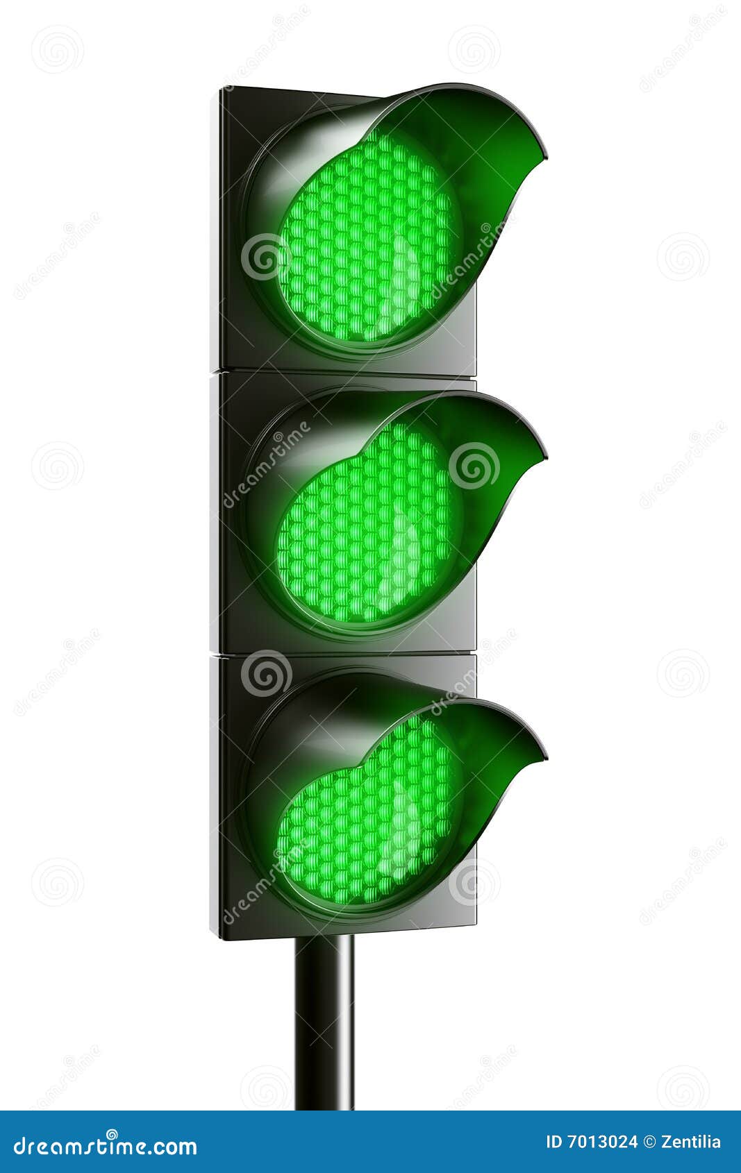 Toute La Circulation De Feu Vert Images stock - Image: 7013024