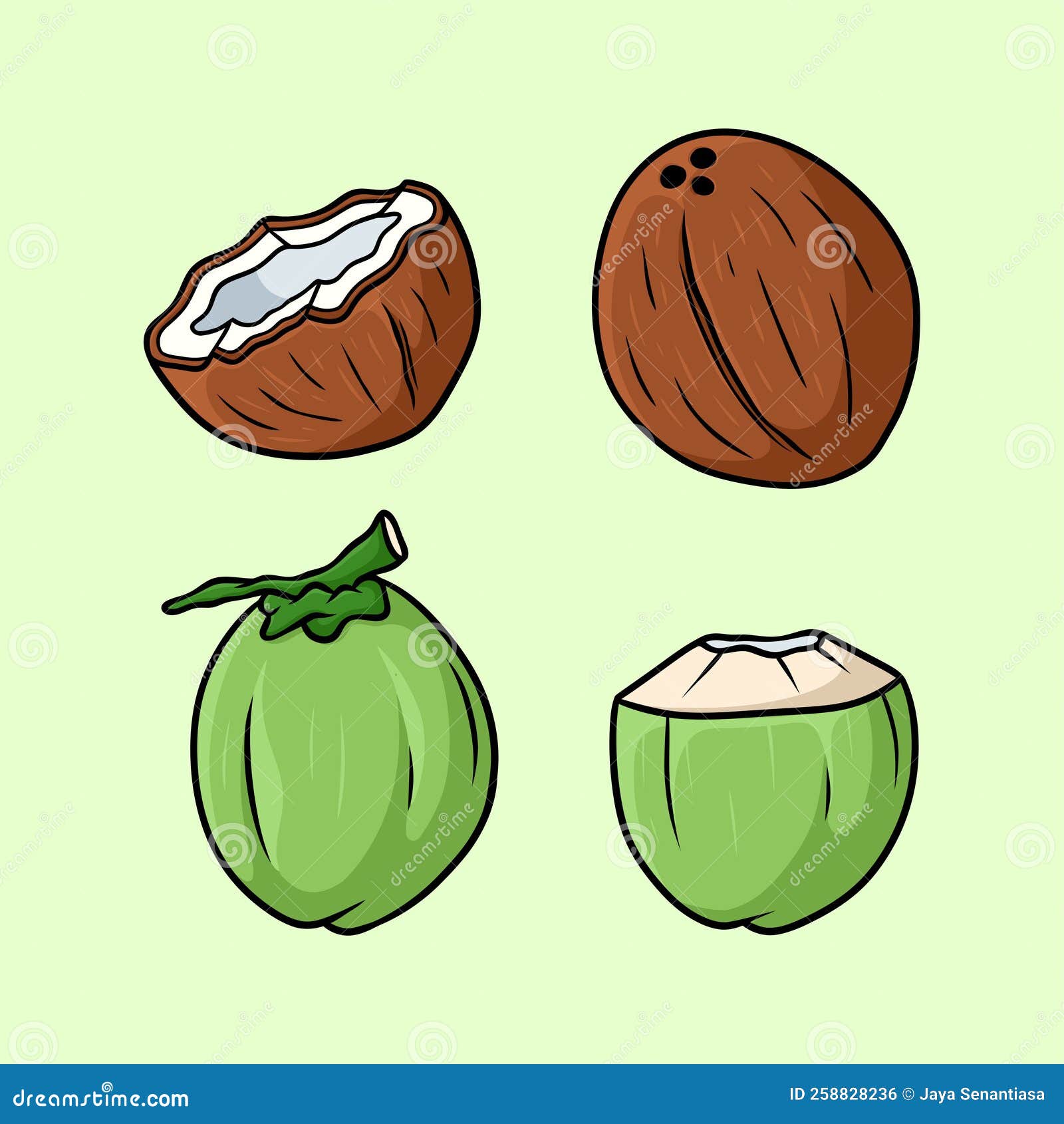 Toutes Sortes De Coco Set Cartoon Vecteur Illustration de Vecteur ...