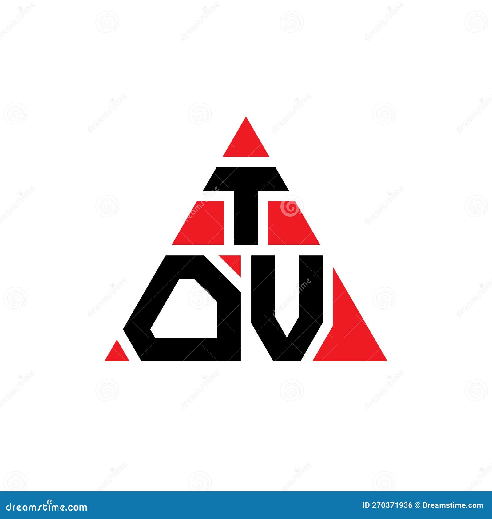 TOV Triangle Letter Logo Design with Triangle Shape. TOV Triangle Logo ...