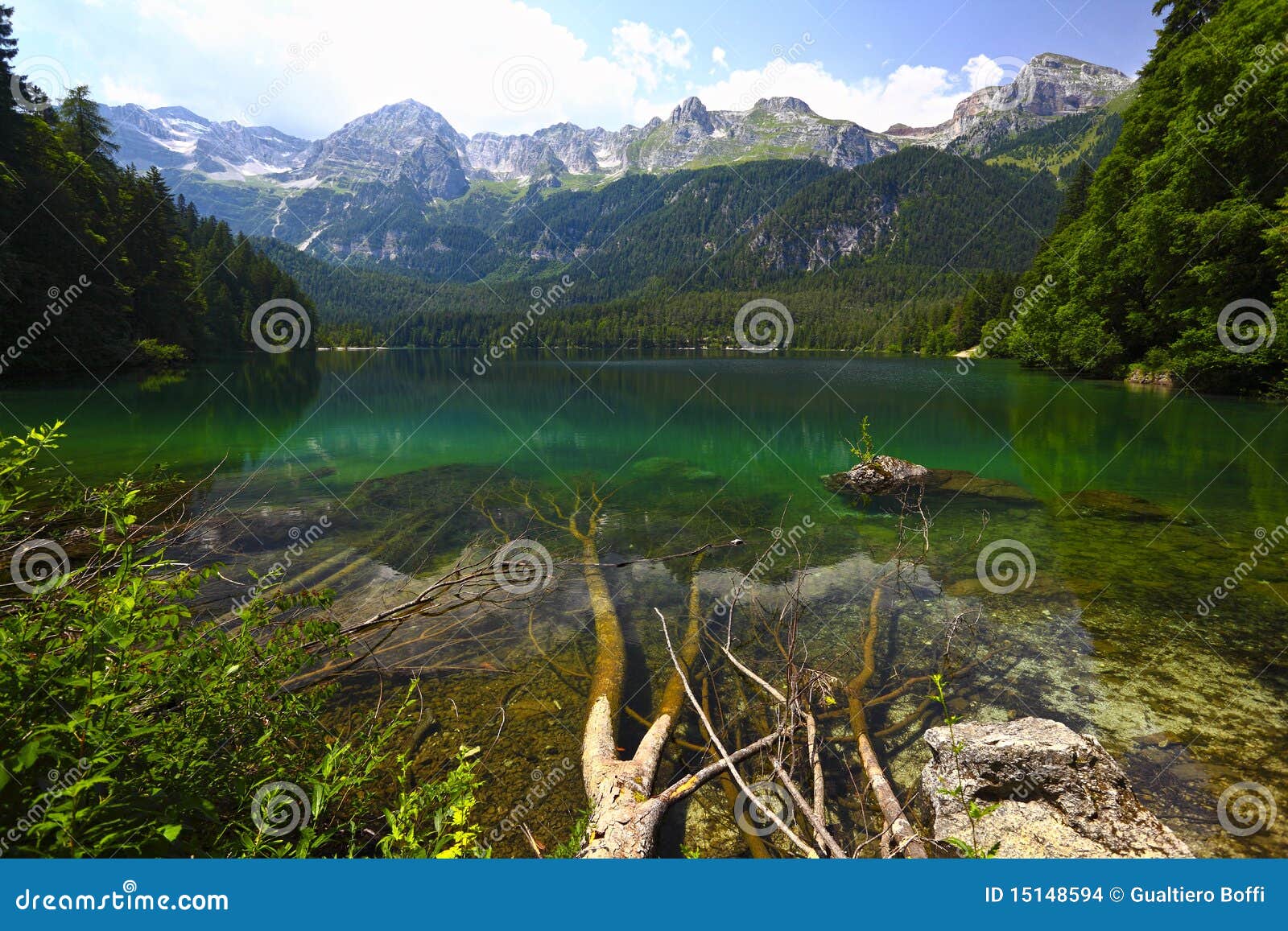 Tovel lake, italian alps stock photo. Image of desolate - 15148594