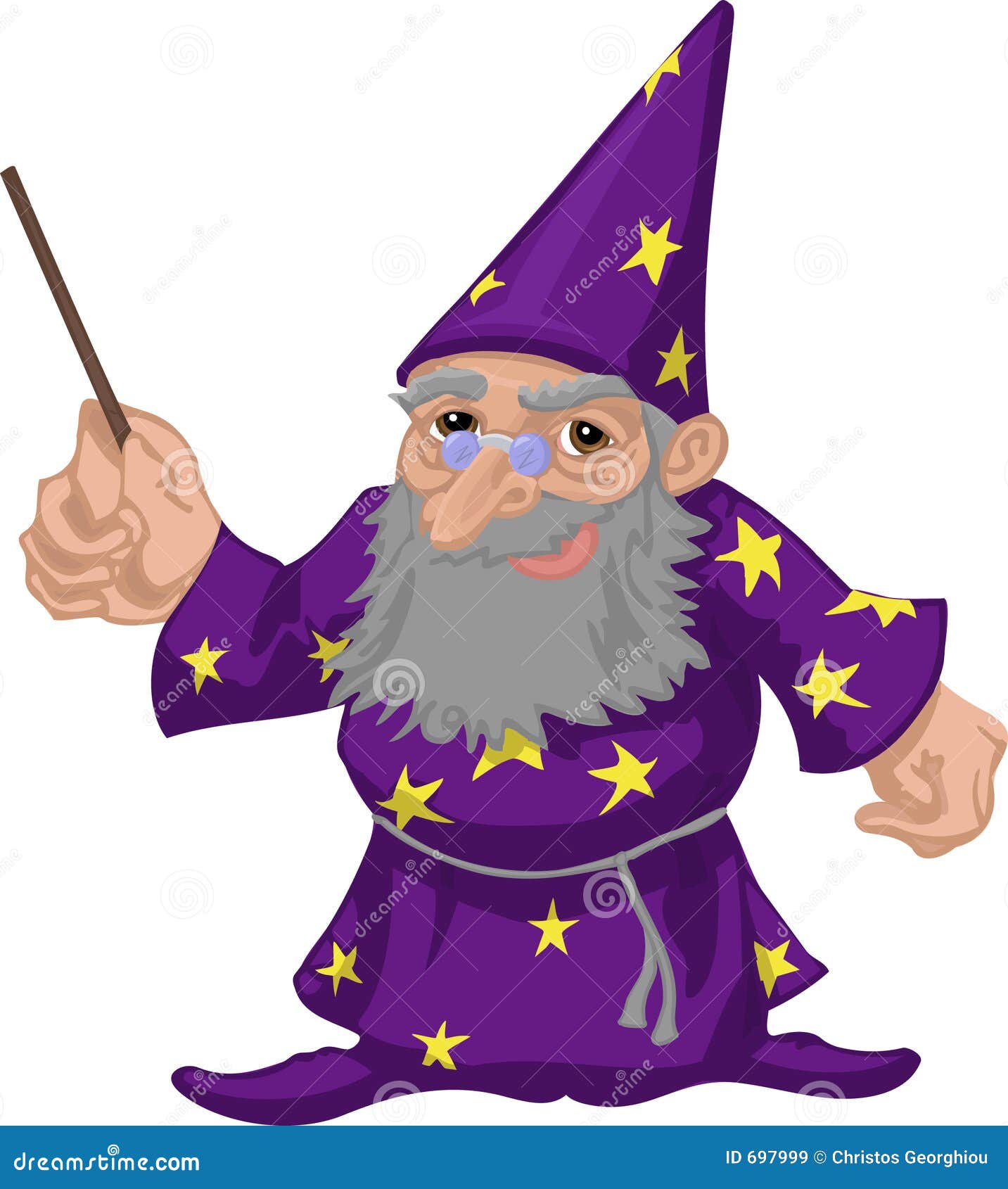 Tovenaar vector illustratie. Illustration of hoed, expressief - 697999