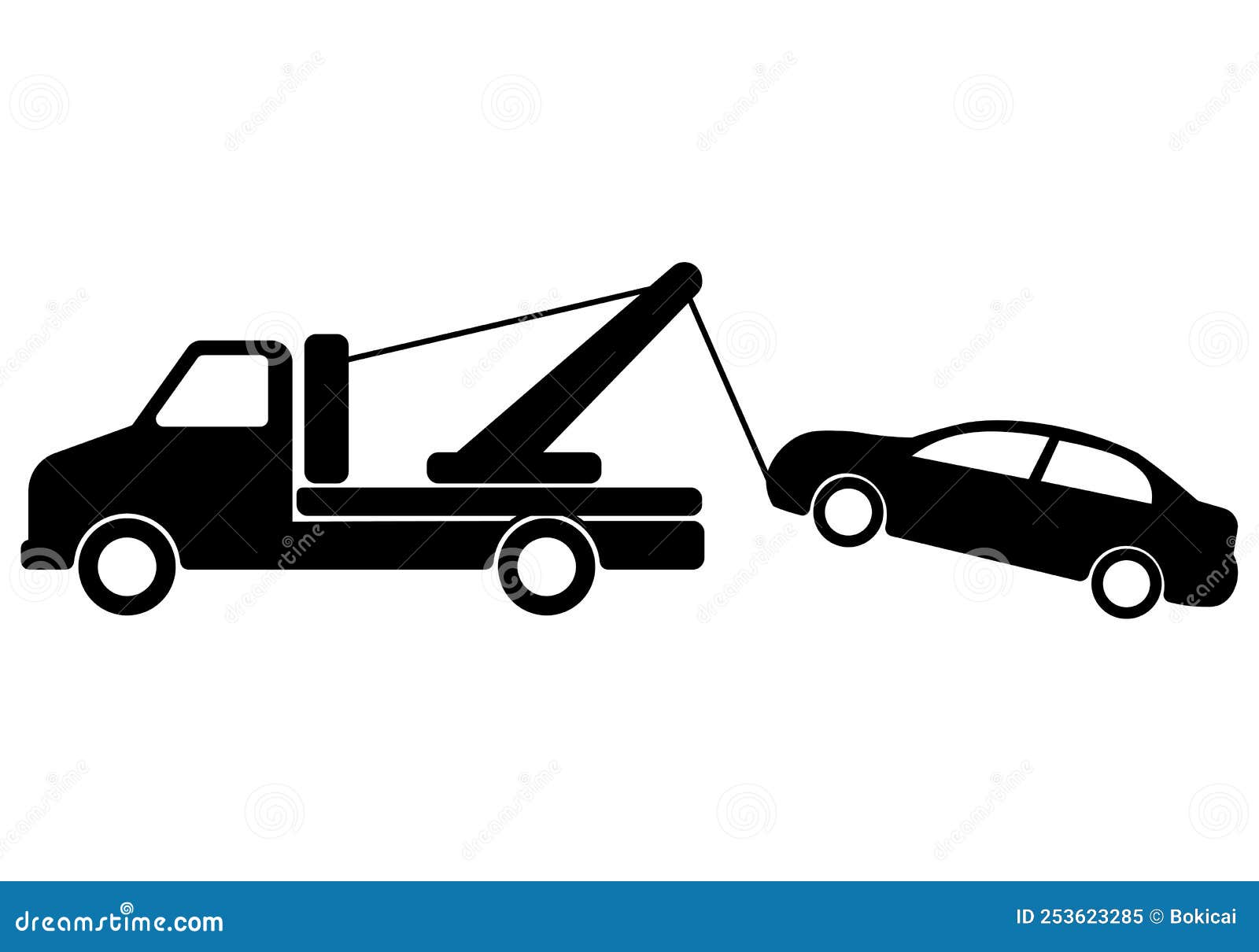 Tow Away Sign, Simple Flat Icon Stock Vector - Illustration of ...