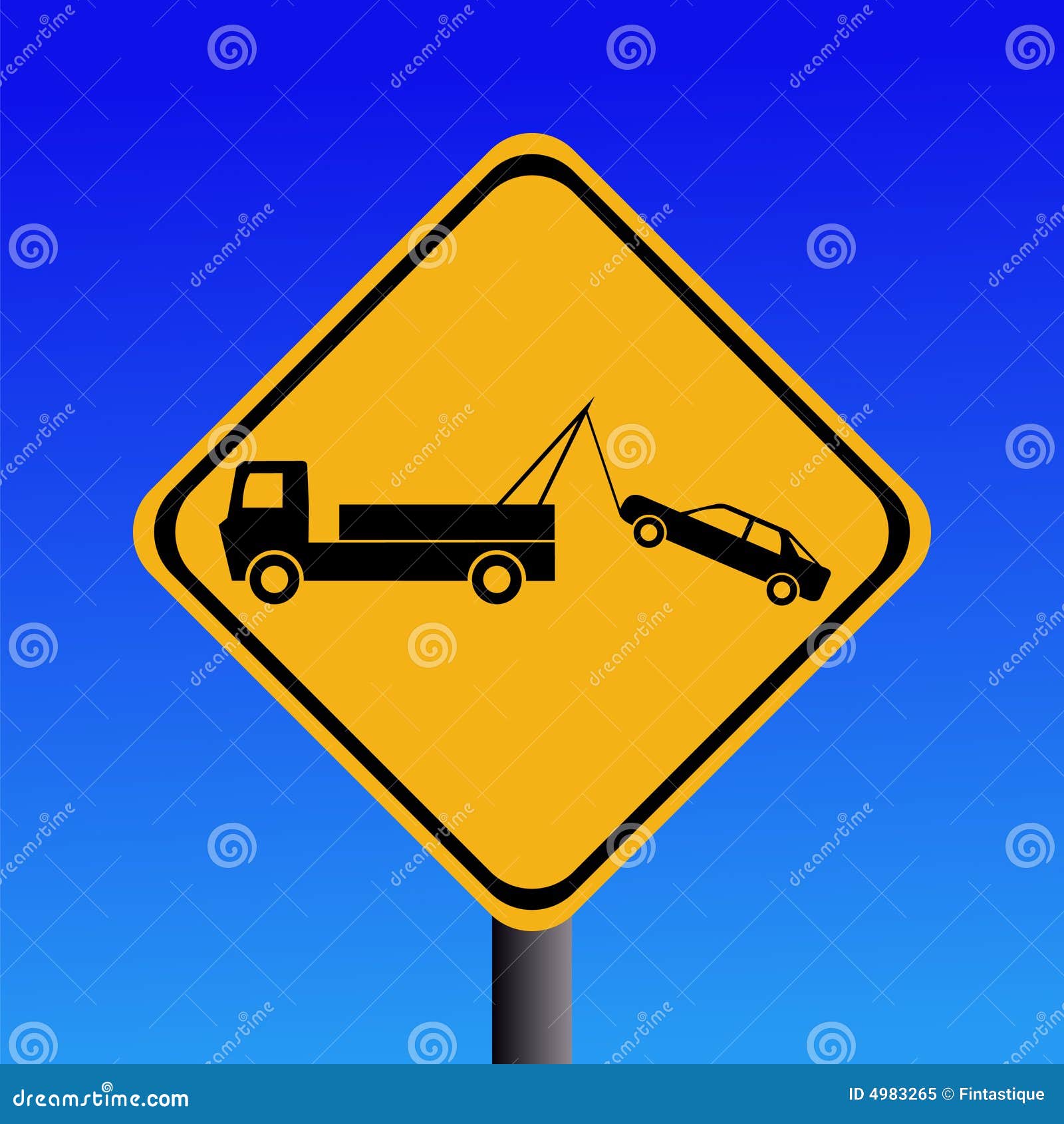 Tow away zone sign stock vector. Illustration of prohibited - 4983265